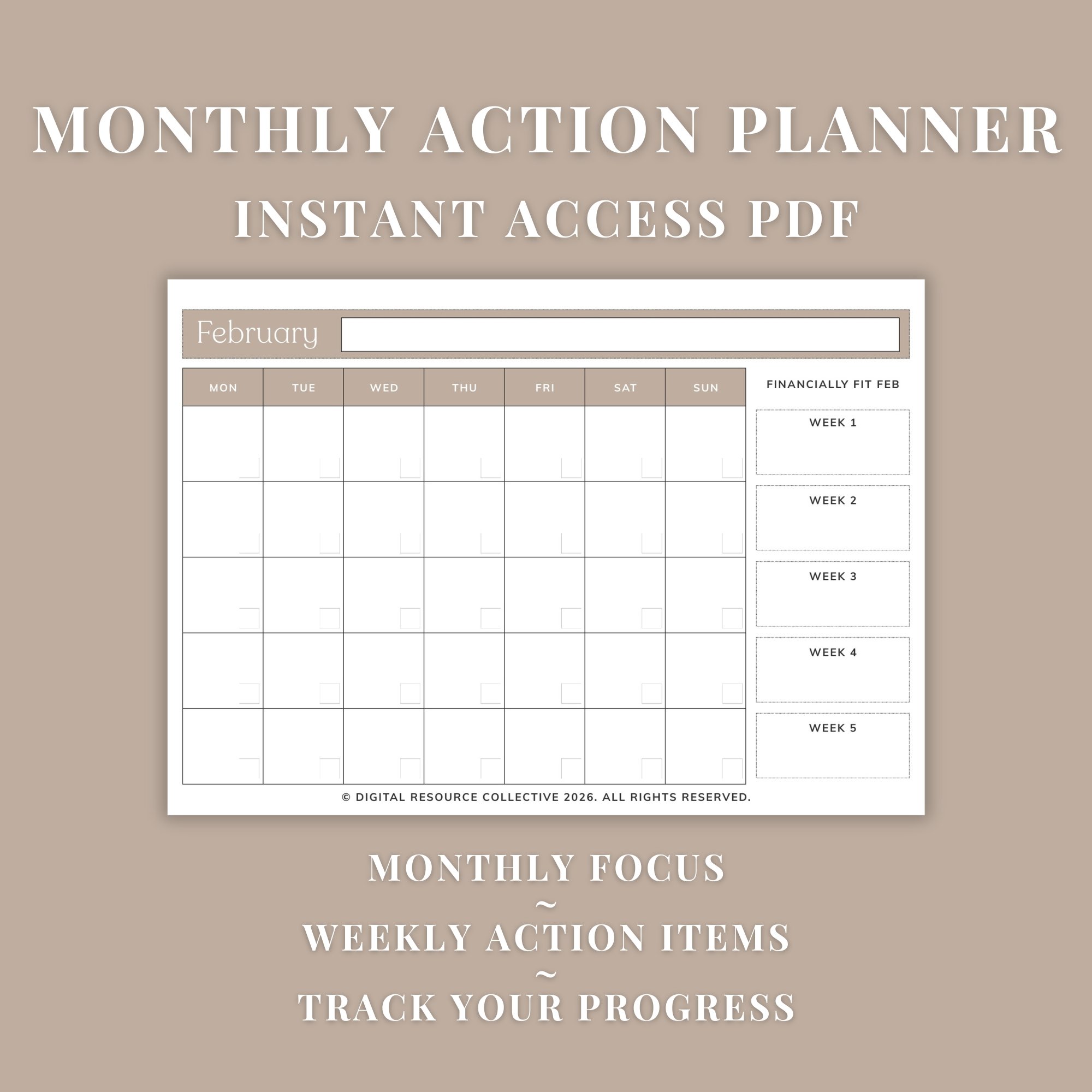 Monthly Action Planners - Payhip