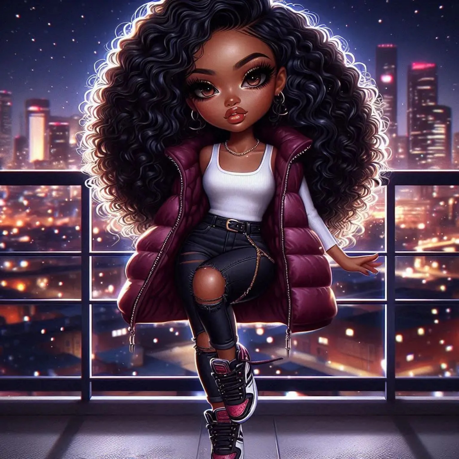 Glow Up Melanin Chibi – City Night Aesthetic - Payhip