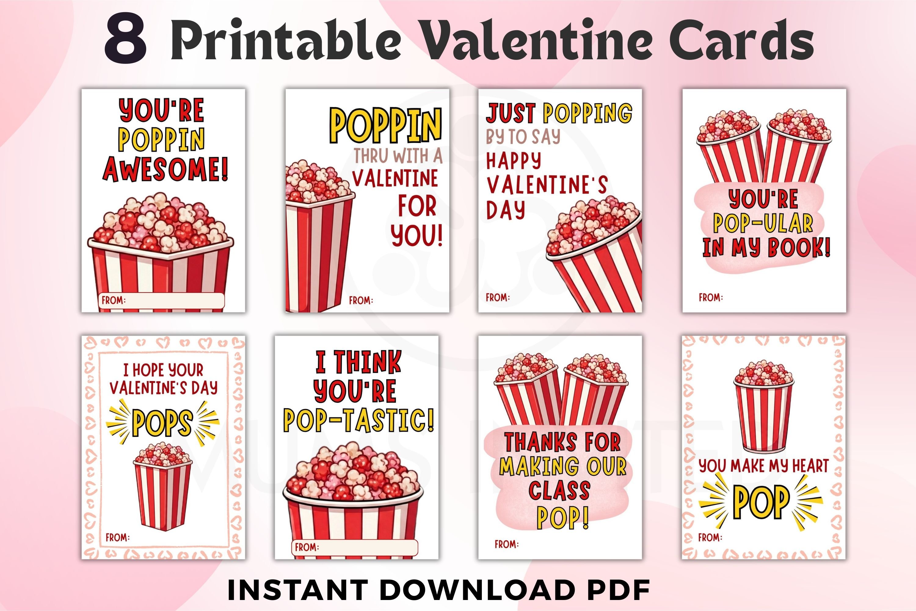Popcorn Valentine Cards - Payhip