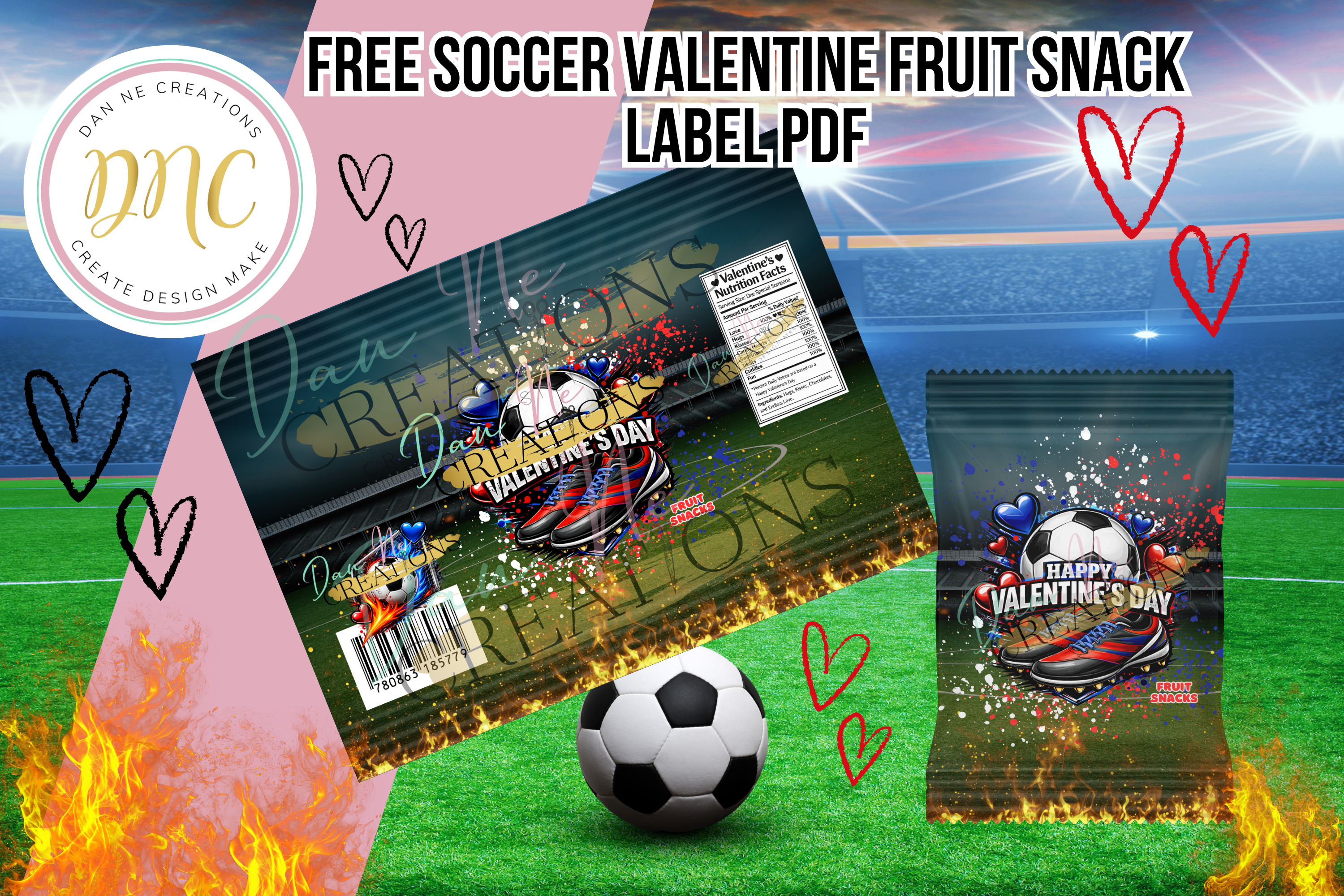 FREE Soccer Valentine Fruit Snack Label pdf