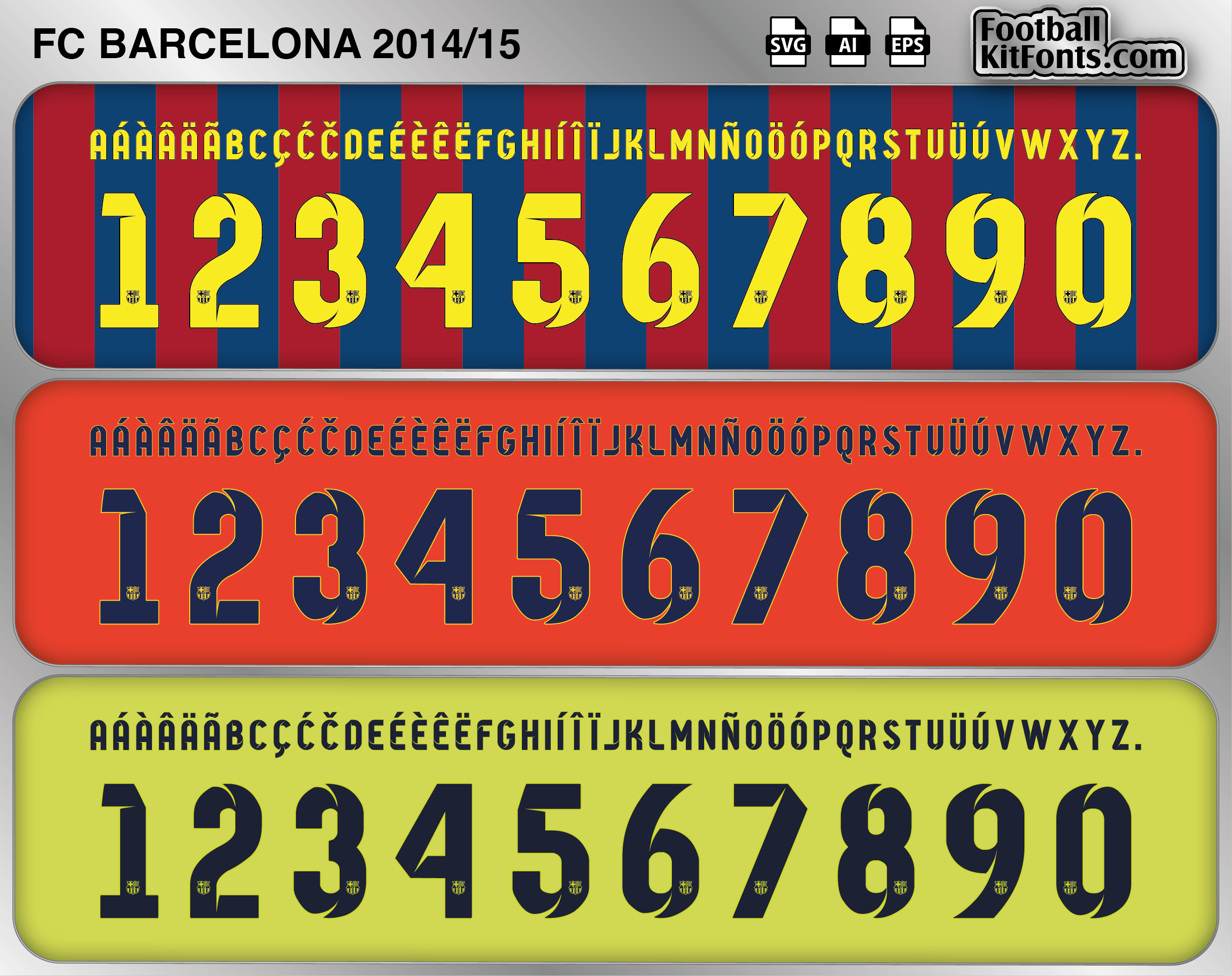 FC Barcelona 2014-15 Vector Font