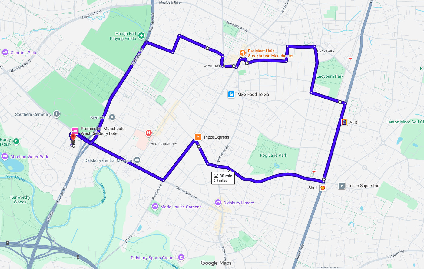 West Didsbury Driving Test Centre | 8 Google Maps Practice Routes - Payhip