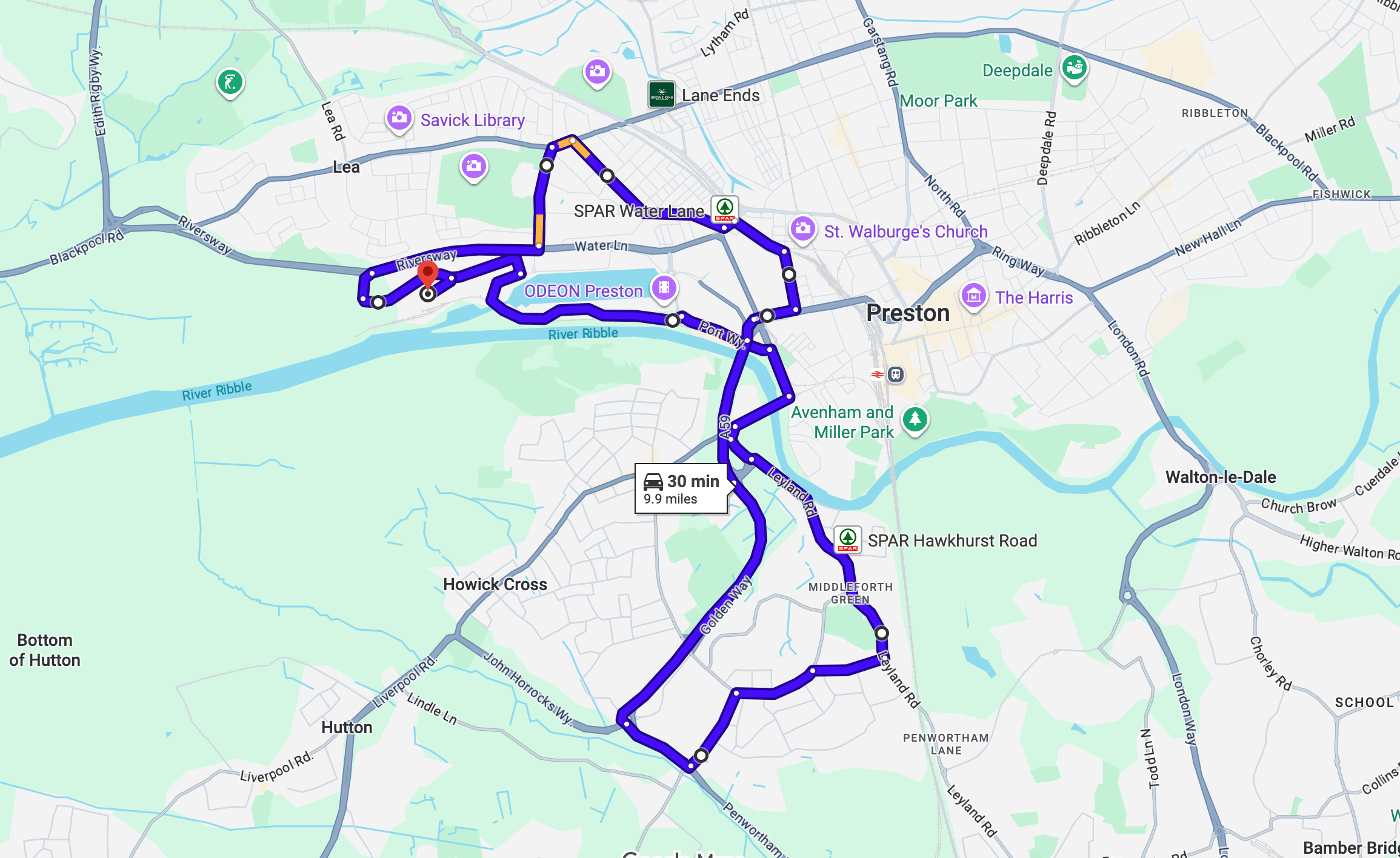 Preston Driving Test Centre | 12 Google Maps Practice Routes - Payhip