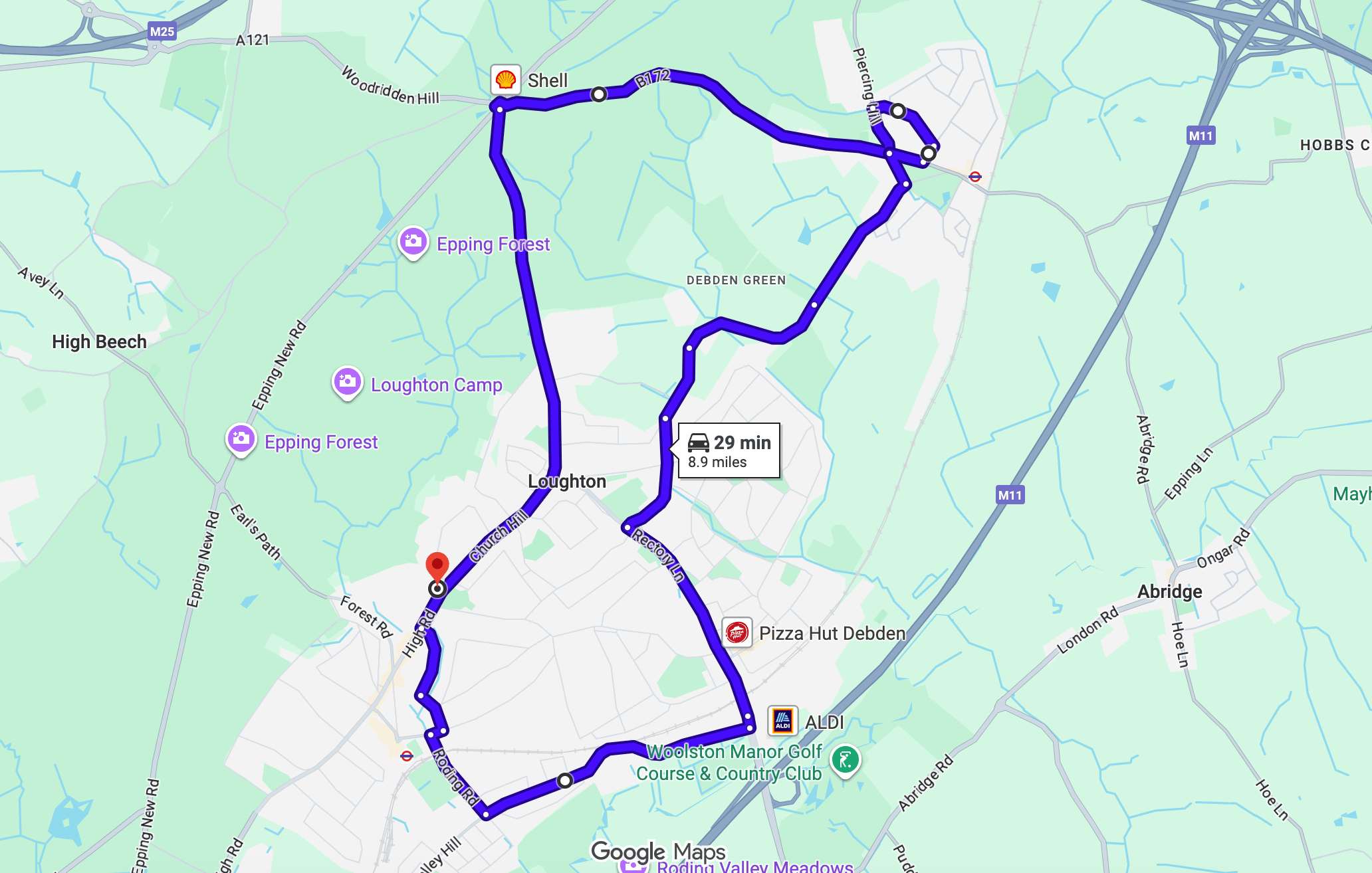 Loughton (London) Driving Test Centre | 5 Google Maps Practice Routes ...