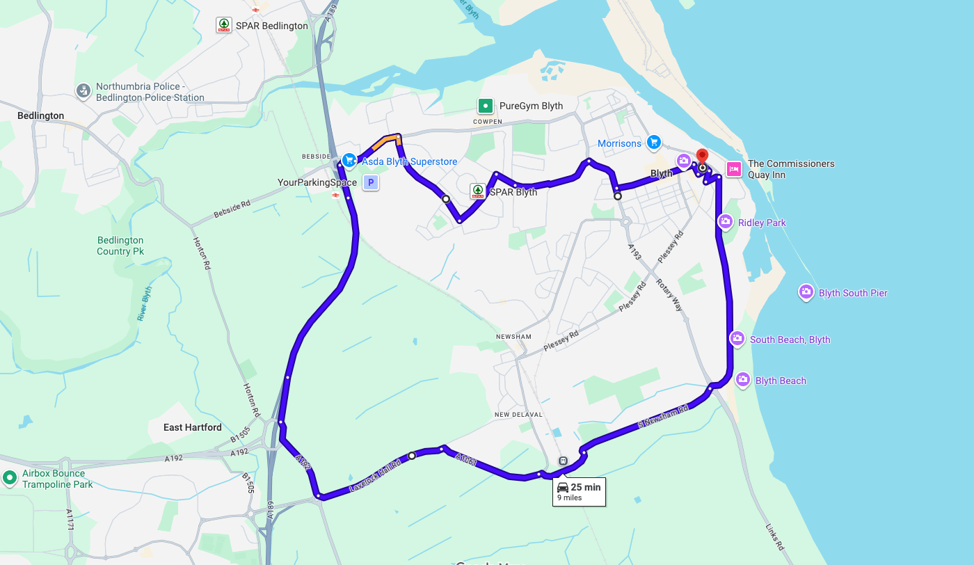 Blyth Driving Test Centre | 5 Google Maps Practice Routes (PDF) - Payhip