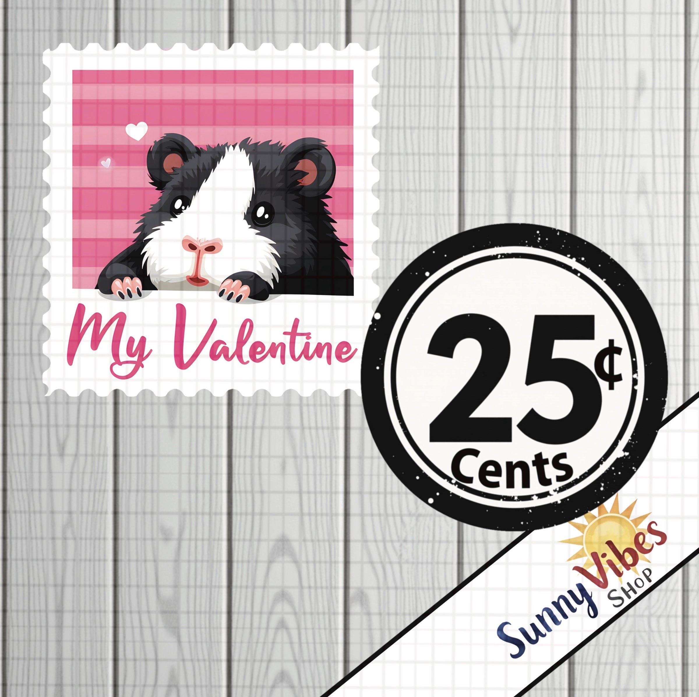 Guinea Pig Valentine Stamp - Payhip
