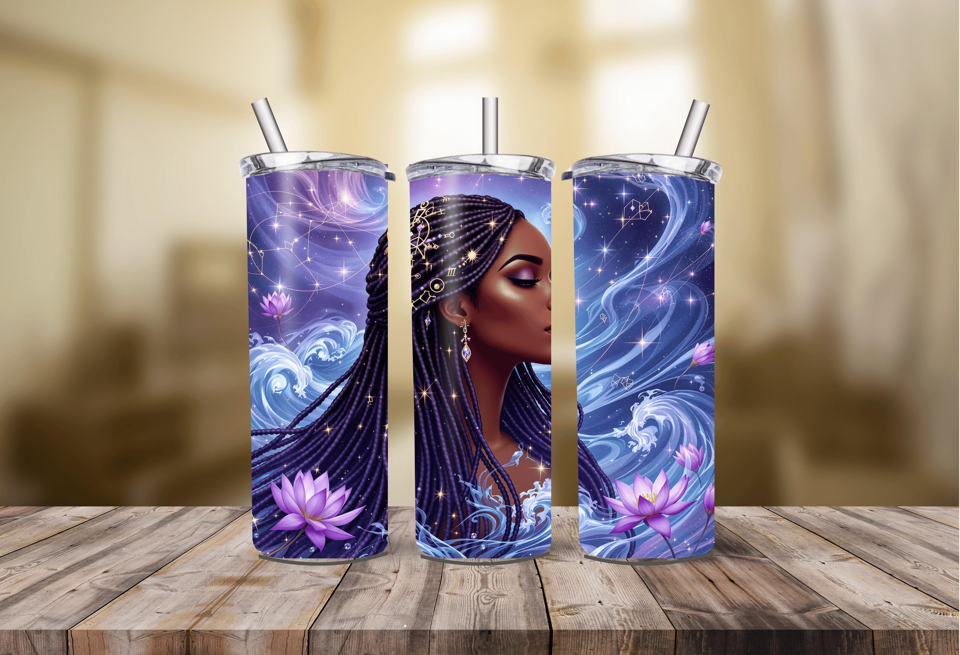 Aquarius Queen – February Birthstone Amethyst | 20 oz Skinny Tumbler ...