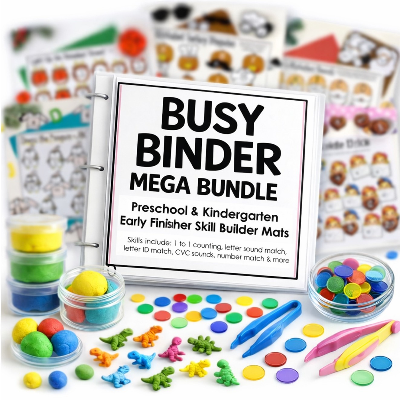 Busy Binder Centers for Independent Morning Work Math and Literacy ...