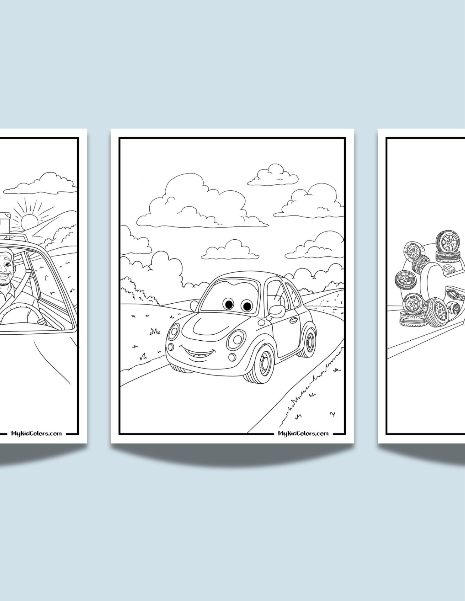Free Car Coloring Pages for Kids (15 Inclusive, Screen-Free Printables ...