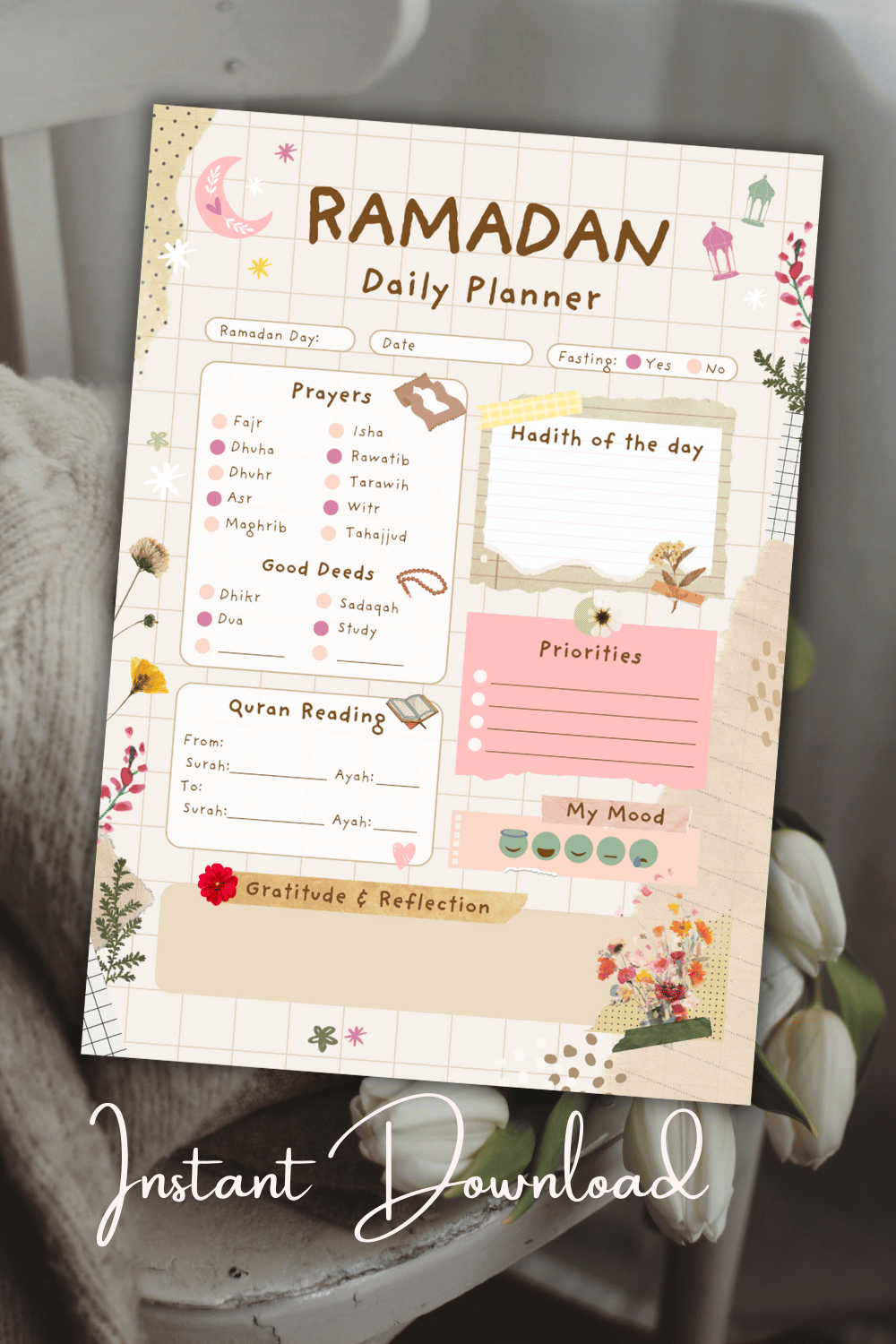 Aesthetic Ramadan Daily Planner – Printable & Digital PDF - Payhip