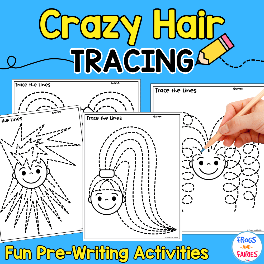 Crazy Hair Tracing Activities for Fine Motor Skills – Pencil Control ...