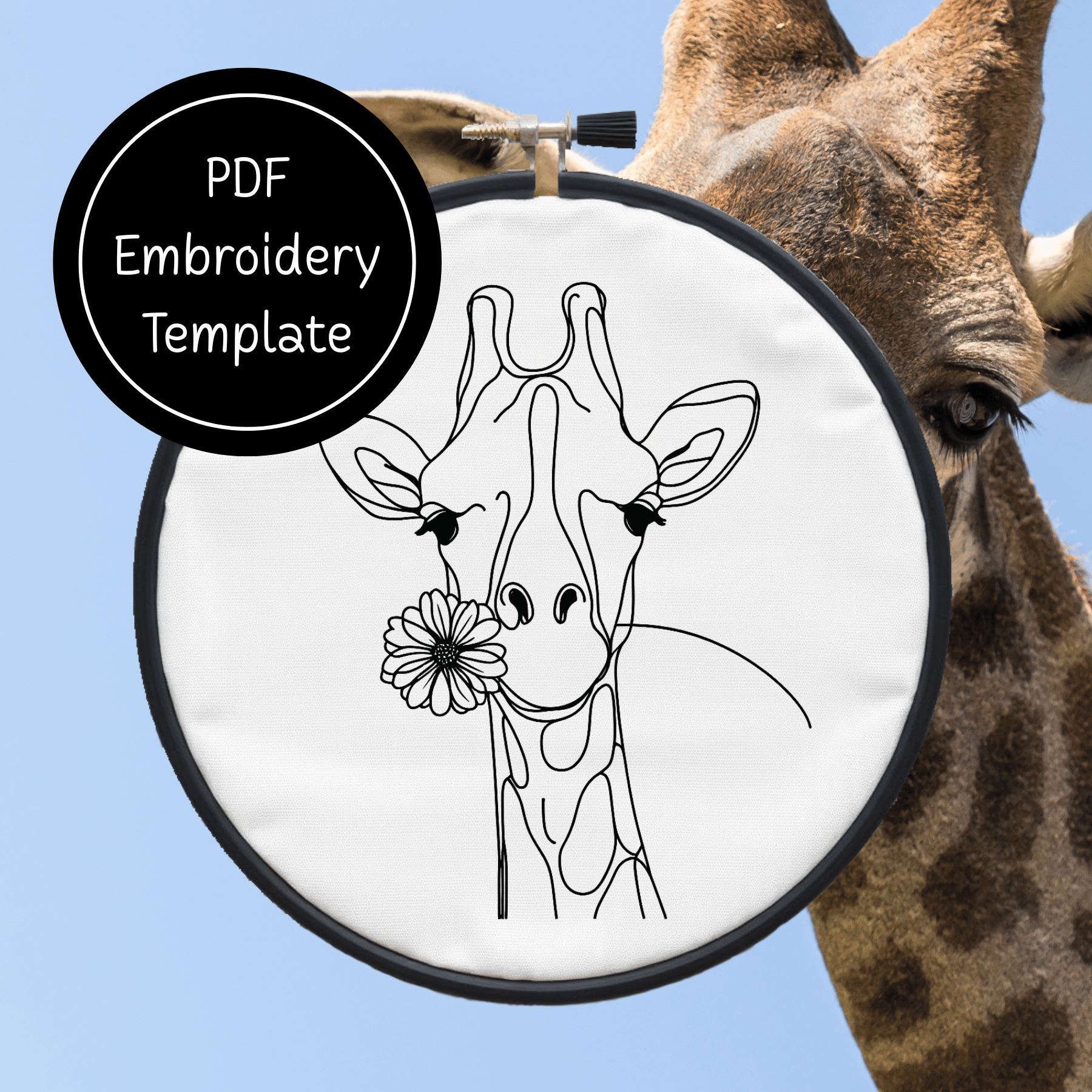 Giraffe - Hand Embroidery Template - Instant Download - Payhip