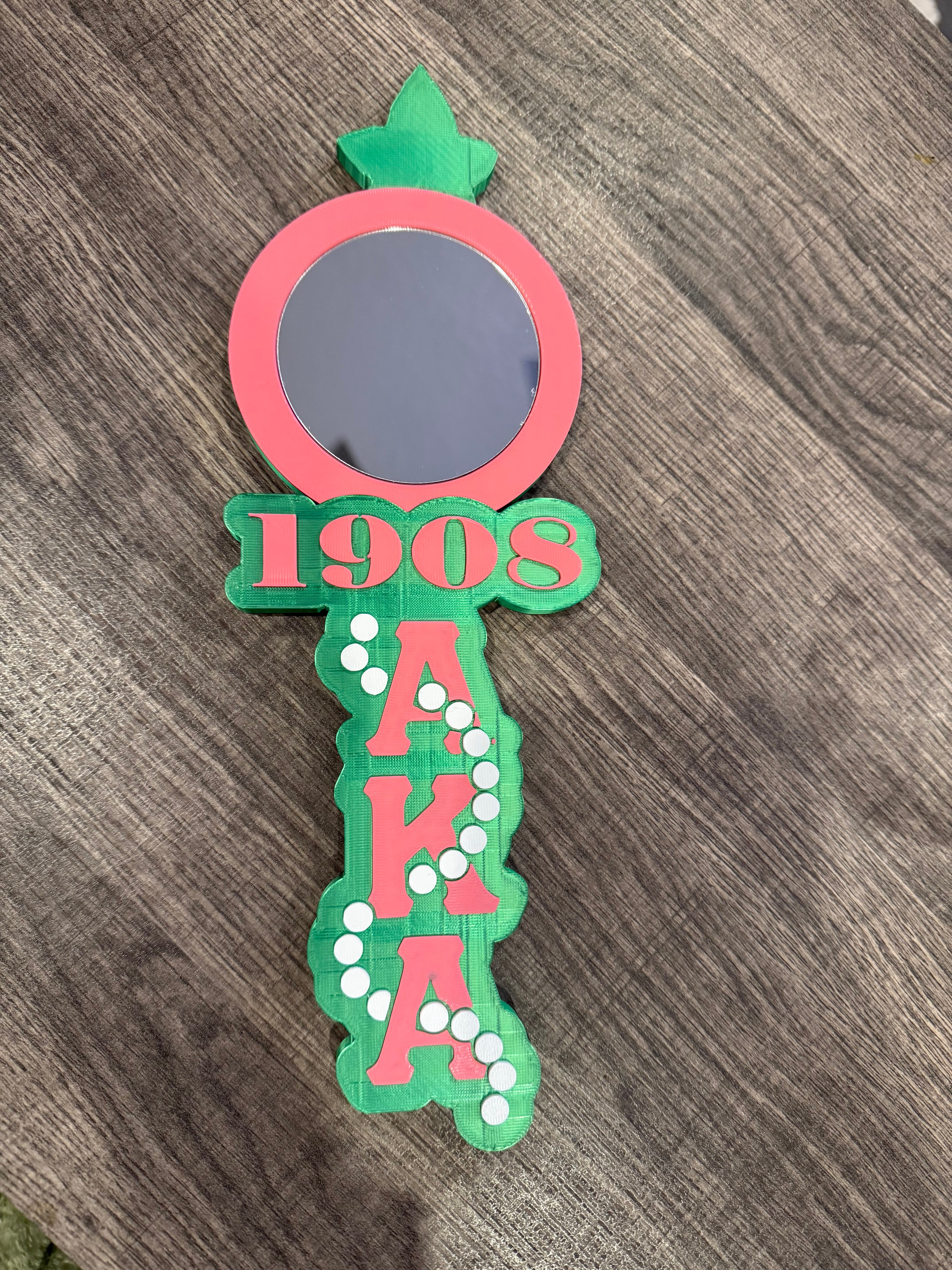 AKA 1908 Handheld Mirror 3D Print File | Alpha Kappa Alpha Inspired ...