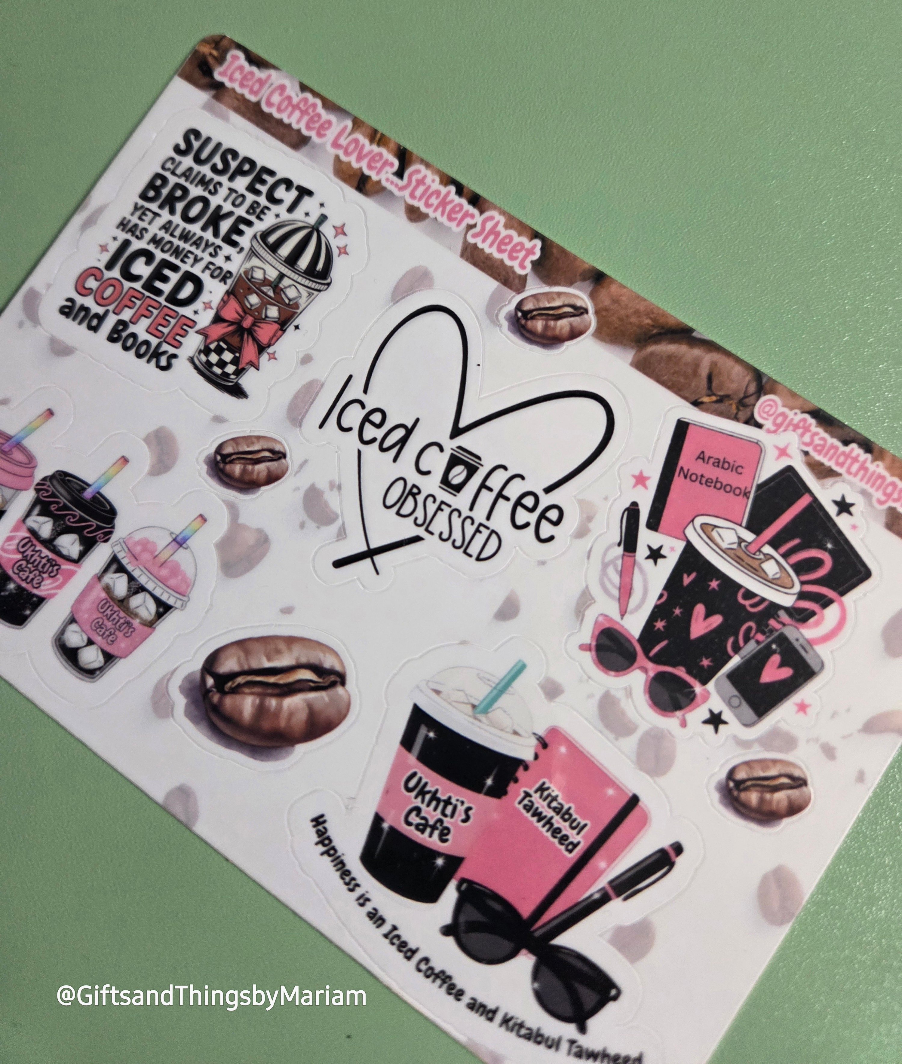 Iced Coffee Lover Sticker Sheet - Payhip