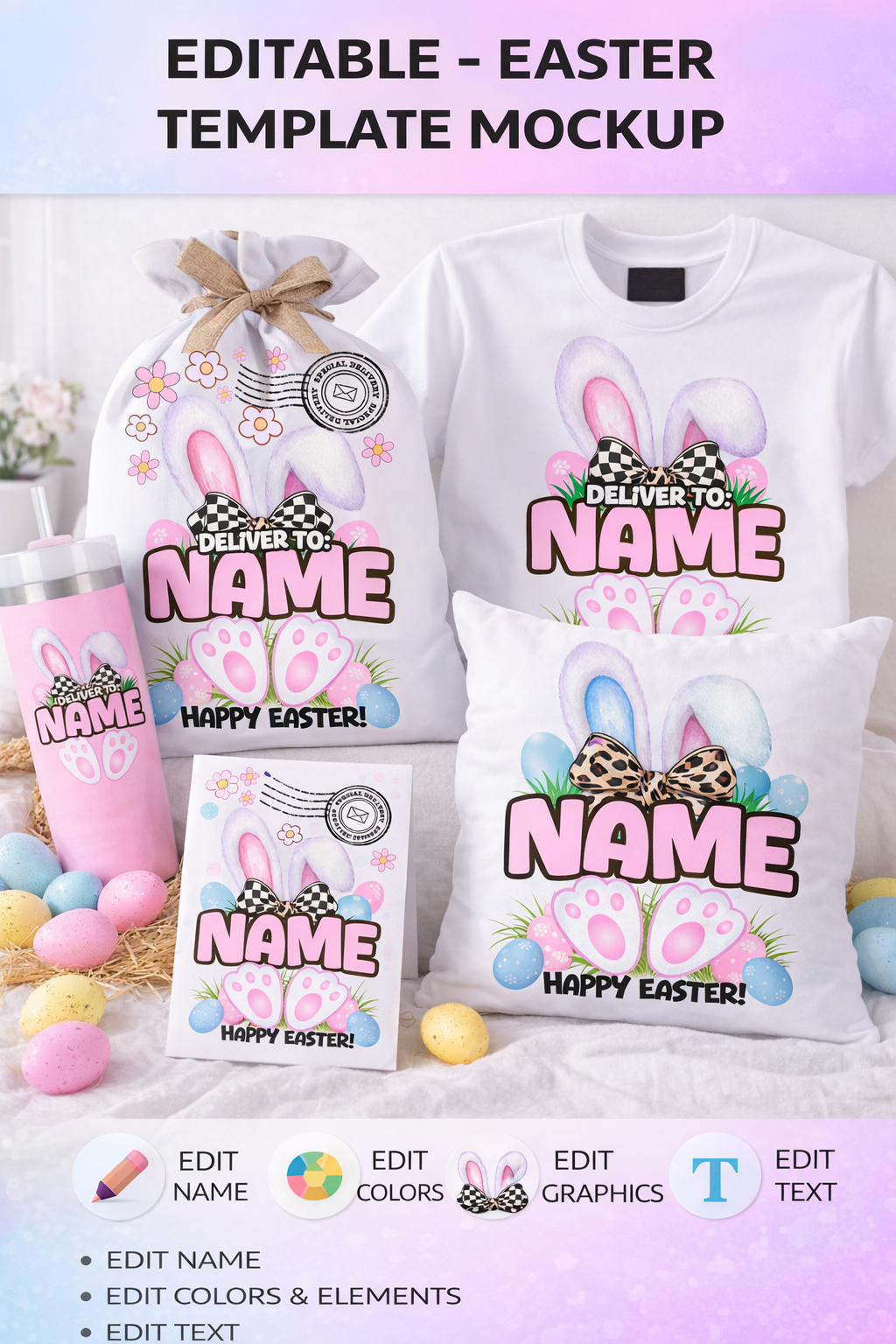Editable Easter Sack Template - Payhip