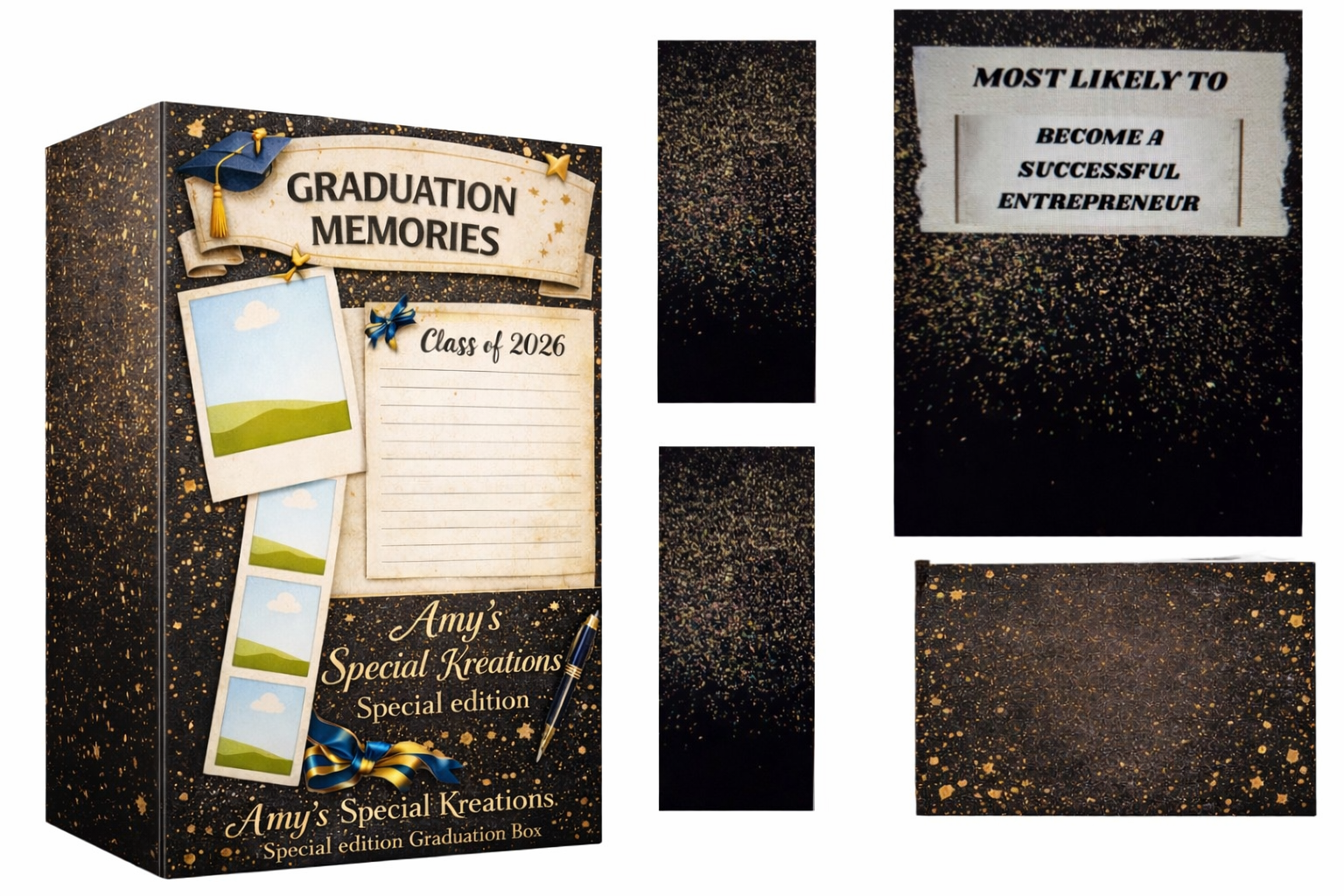 Graduation Memories Gift Box Canva Template | DIY Foam Box Keepsake ...