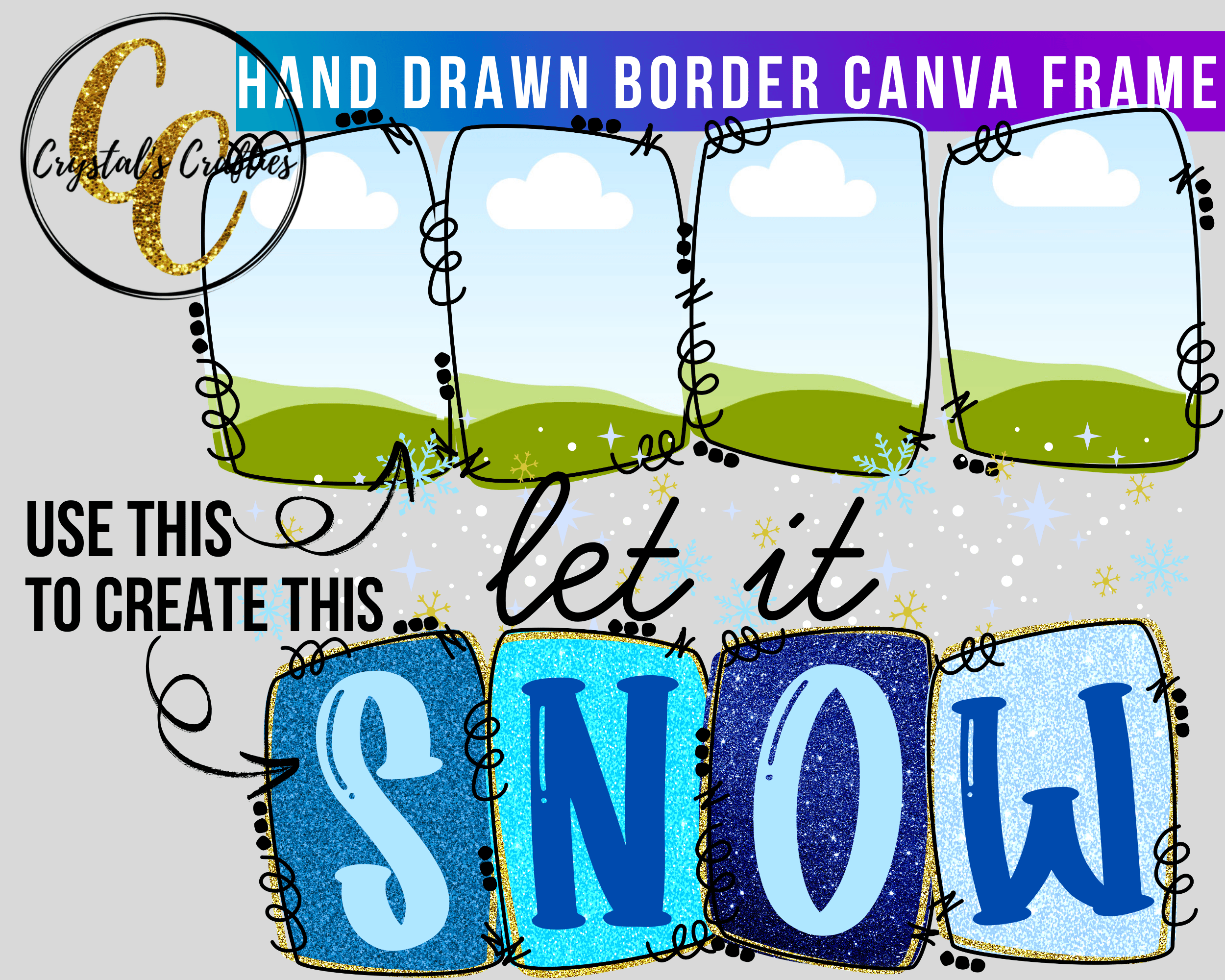 Hand Drawn Border Canva Frames - Payhip
