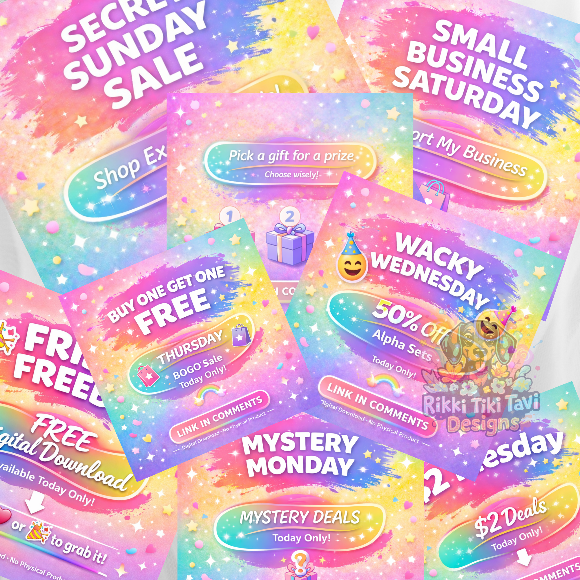 🌈 Daily Sales Promo Graphics Bundle – Digital Download - Payhip