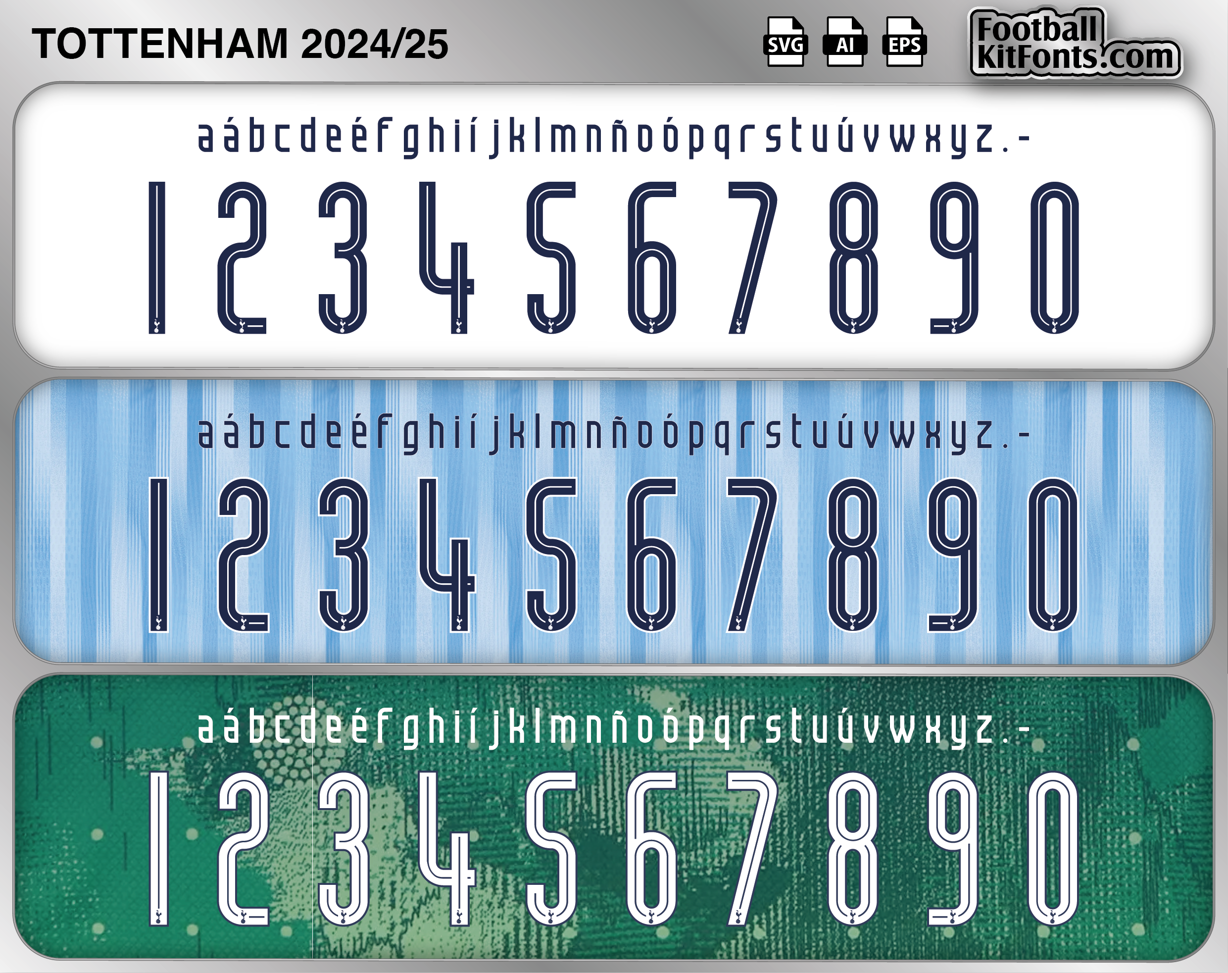 Tottenham 2024-25 Vector Font
