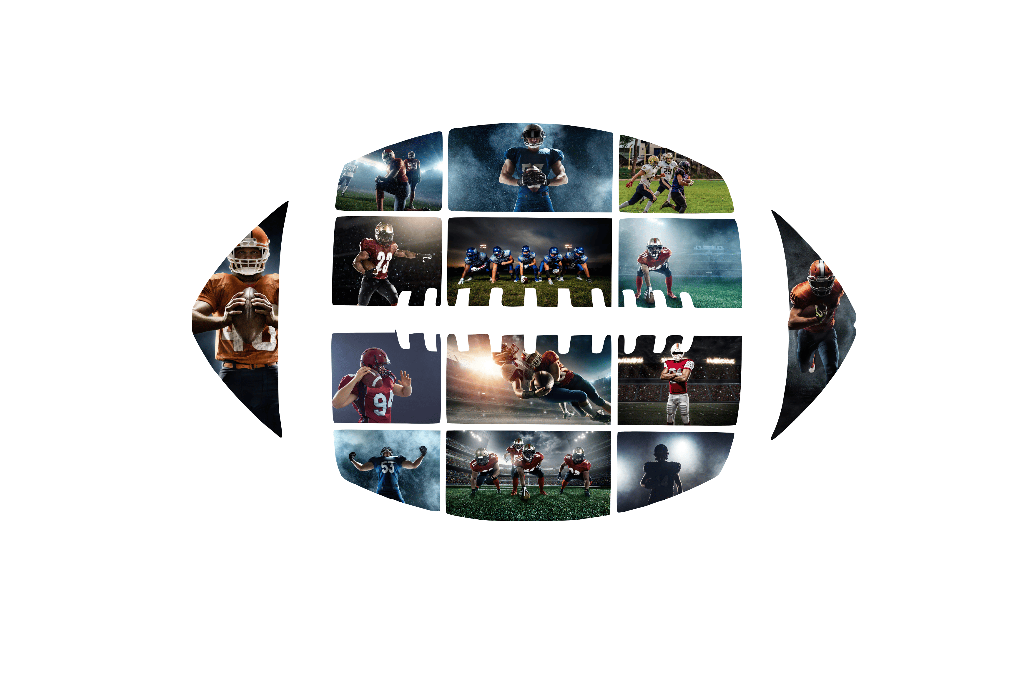 American Football Editable Photo Collage Template – Instant Digital ...