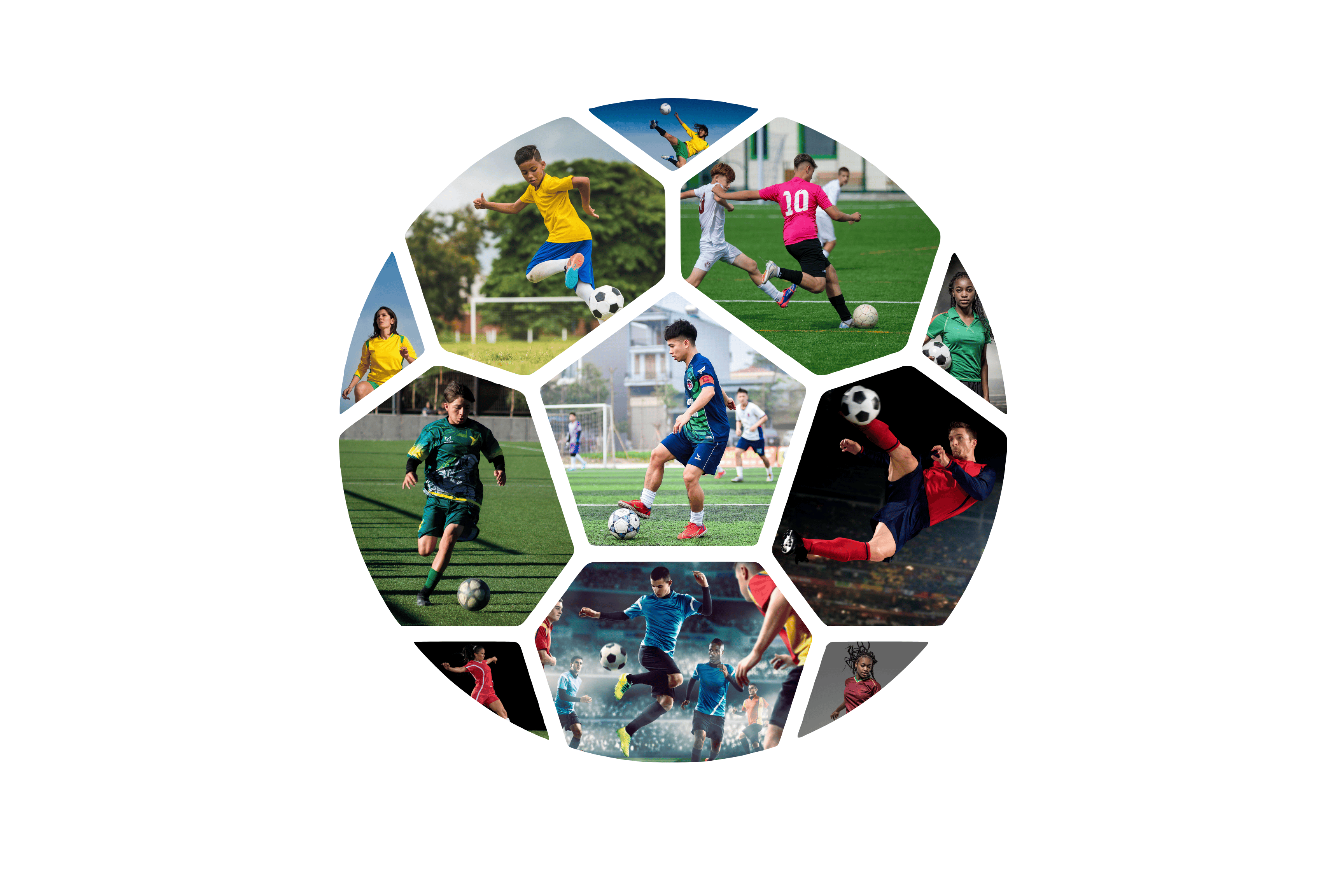 Soccer ball style 2 Editable Photo Collage Template – Instant Digital ...
