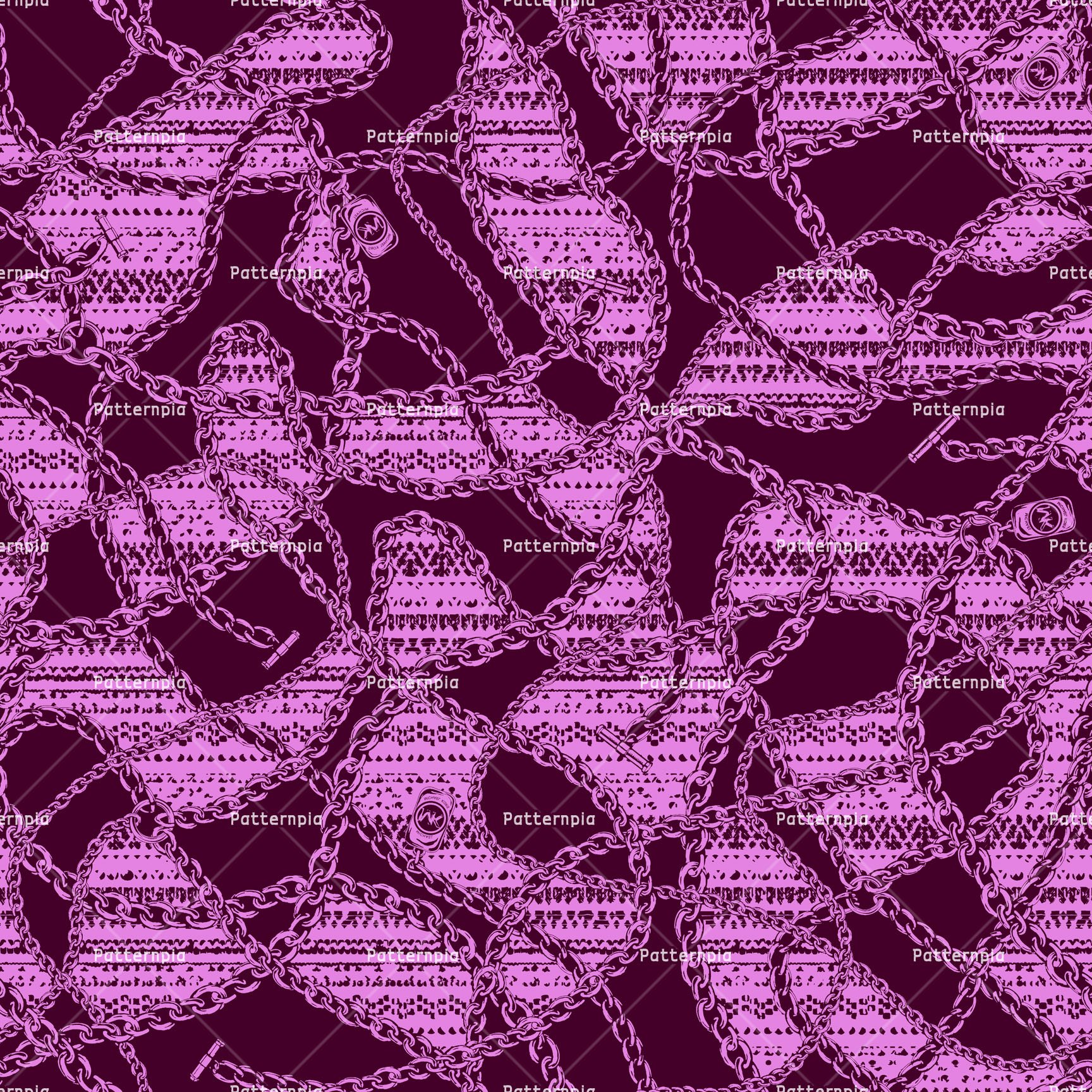 Patternpia Seamless Repeat Textile Pattern PSD JPG – Magenta Chain ...