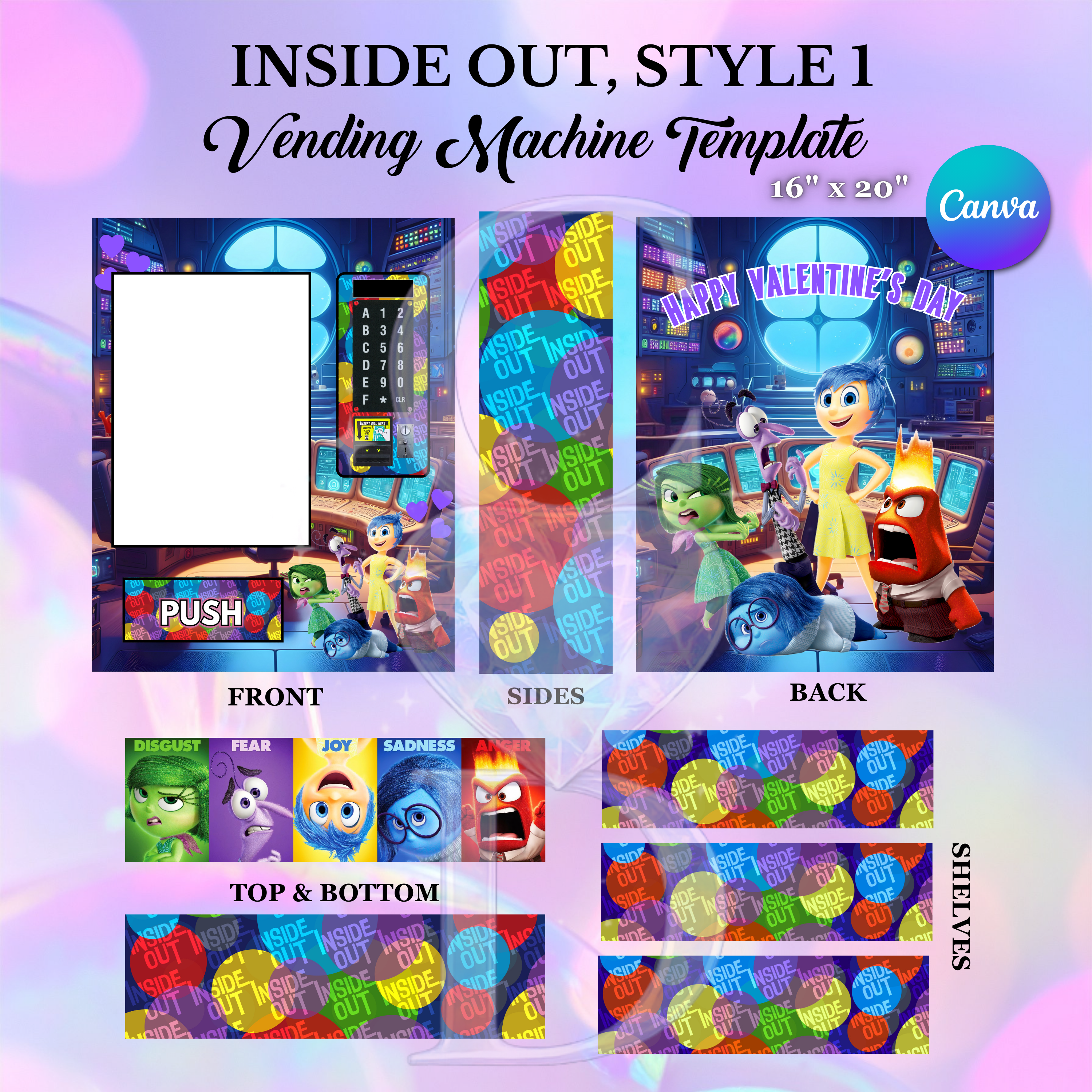 Inside Out (Style 1) Vending Machine Template l 16"x20" l Canva - Payhip