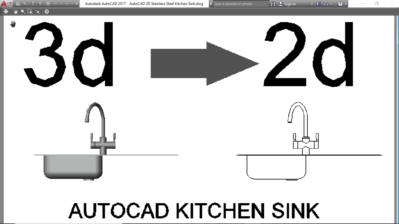 Autocad 2d Kitchen Sink Model Block - Payhip
