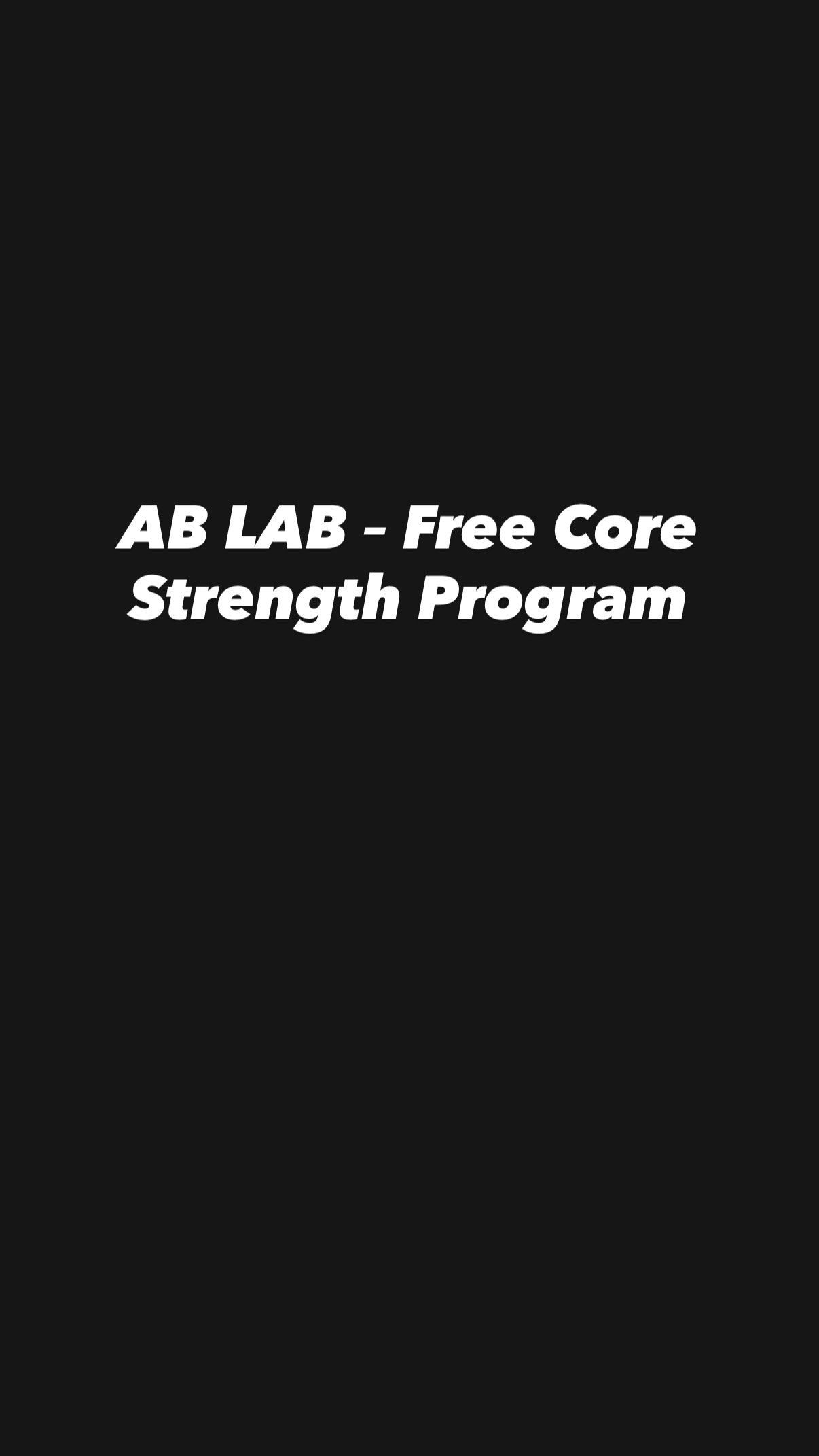 AB LAB - Free Core Strength Program - Payhip