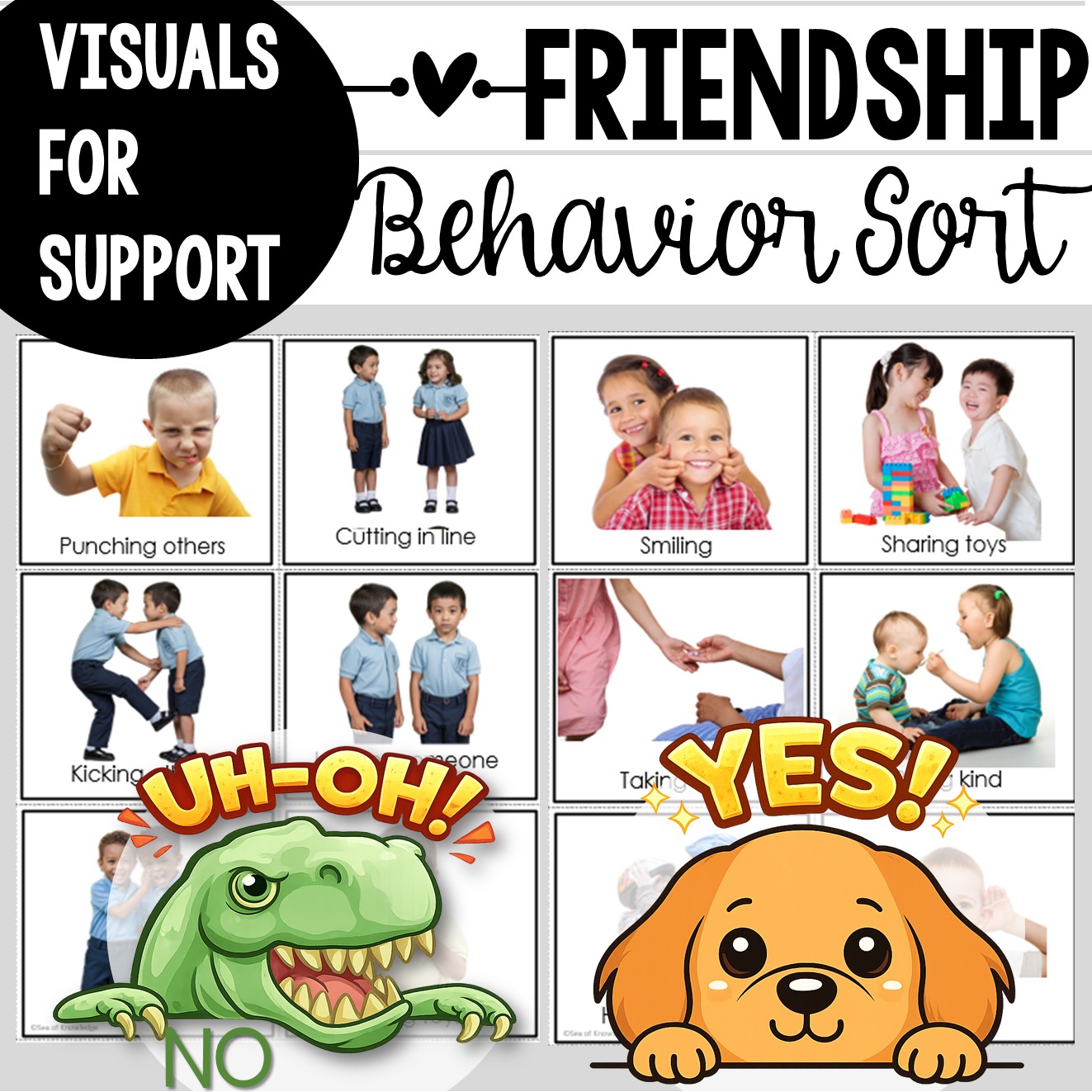 Friendship Behavior Sort | Visuals for Social Emotional Learning - Payhip
