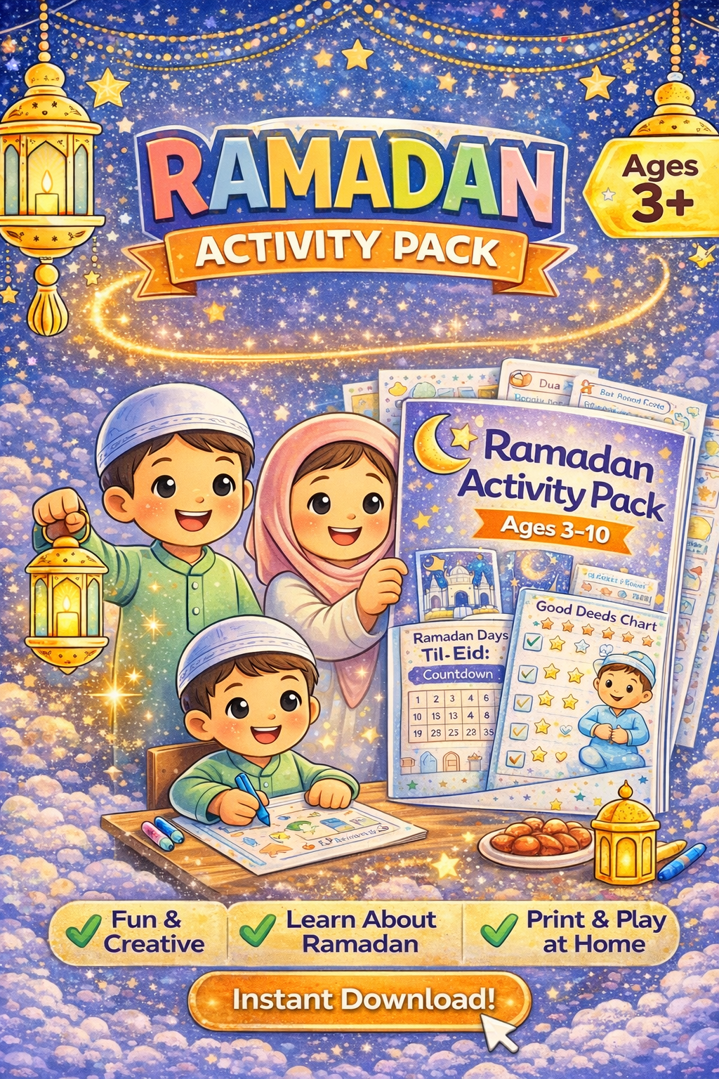 Ramadan Activity Pack for Kids (Ages 3 ) - Payhip