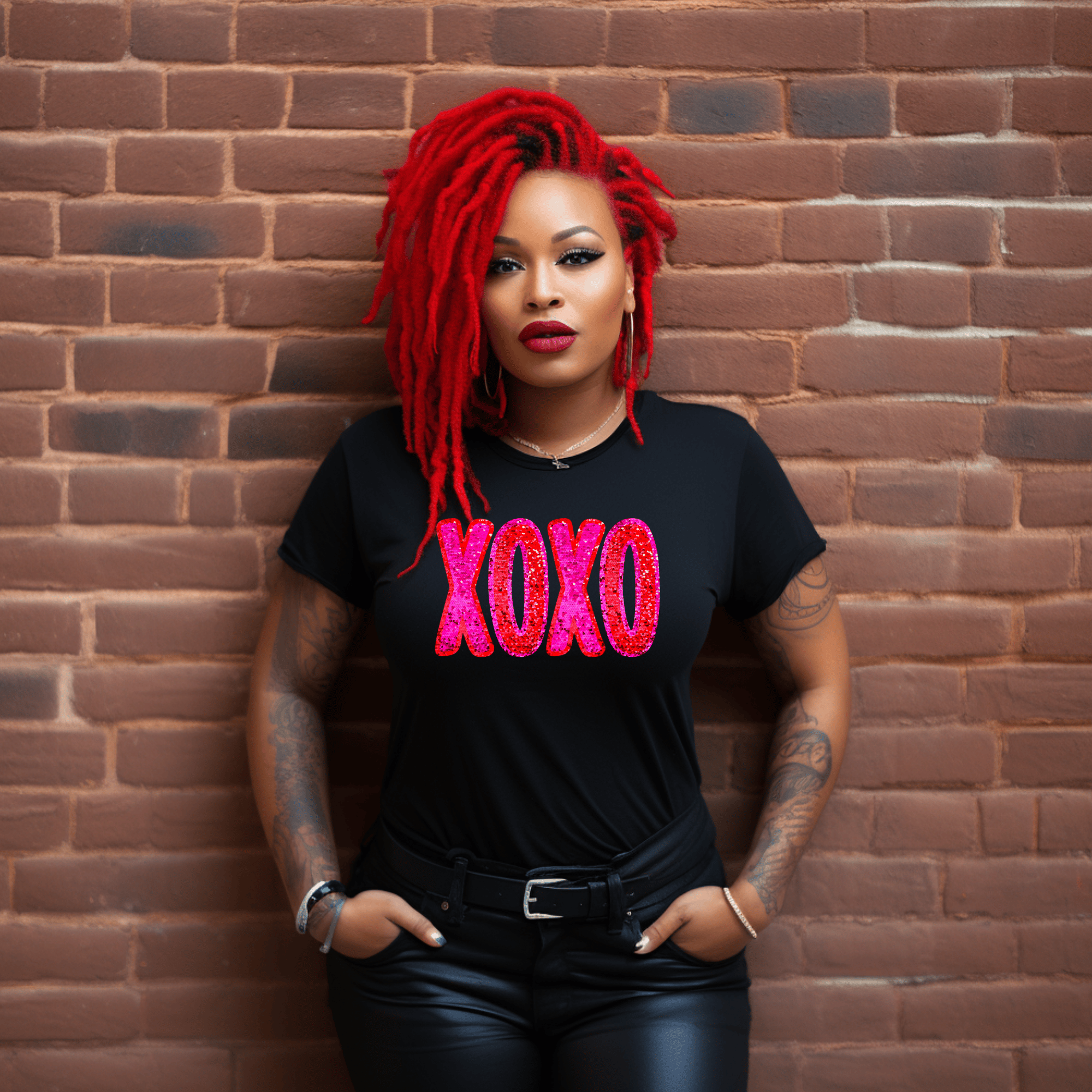 Glitter XO XO – Pink & Red Valentine PNG - Payhip