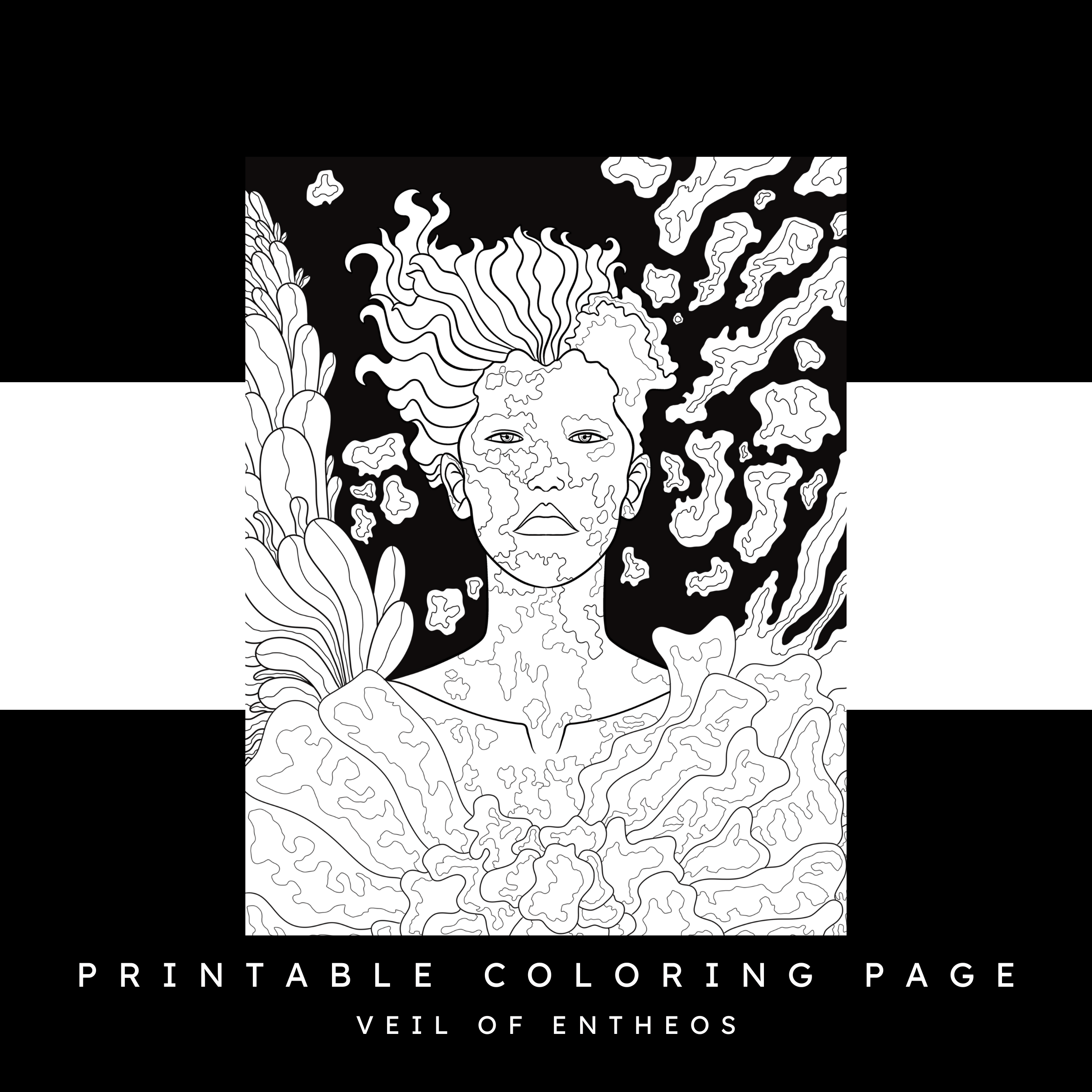 Printable Coloring Page of Fallen Angel Character (PNG) - Payhip