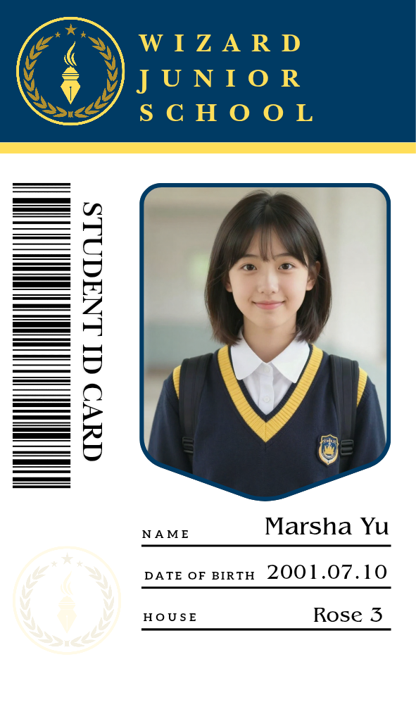 School ID Card Template Canva | Editable Student Identity Card - Payhip