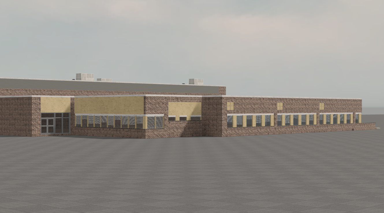 BGE Office Building – Detailed Exterior, Interior Office Space & Rear ...
