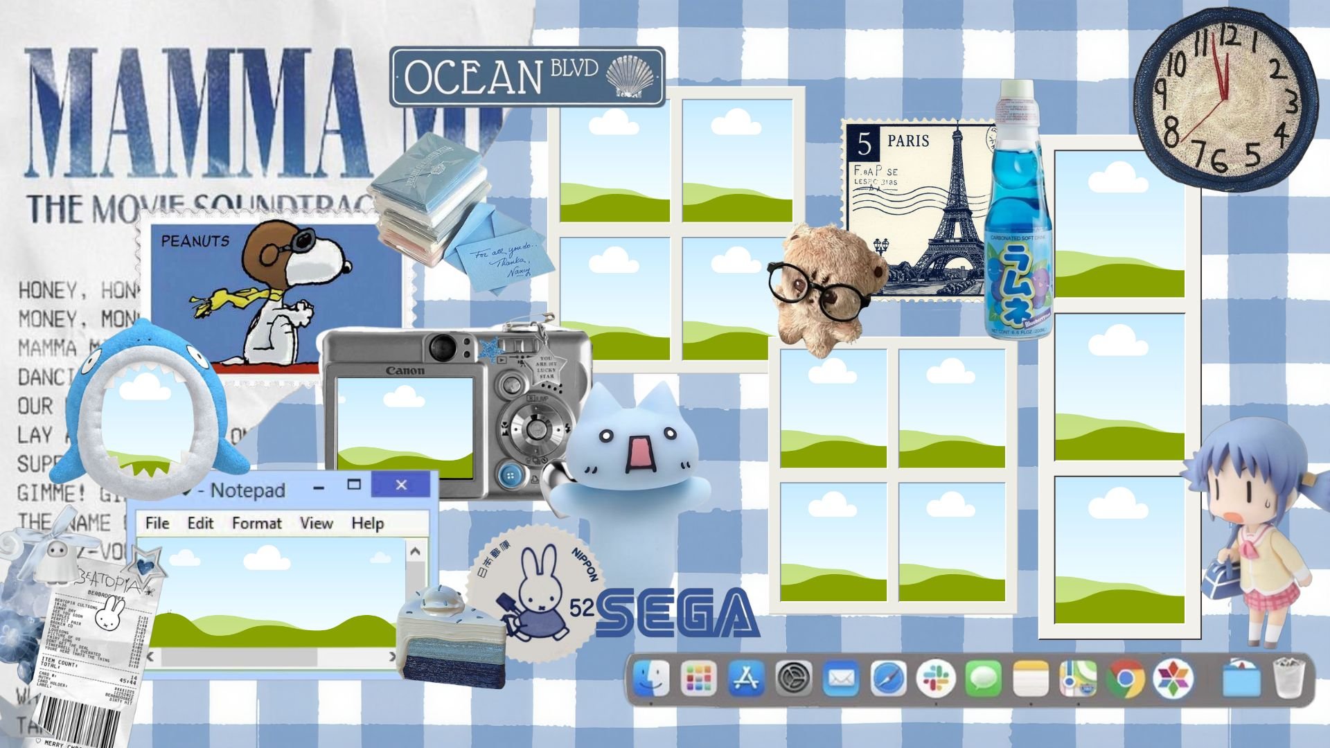 Aesthetic Pic Mats Bundle – Cute Digital Scrapbook Photo Layout ...