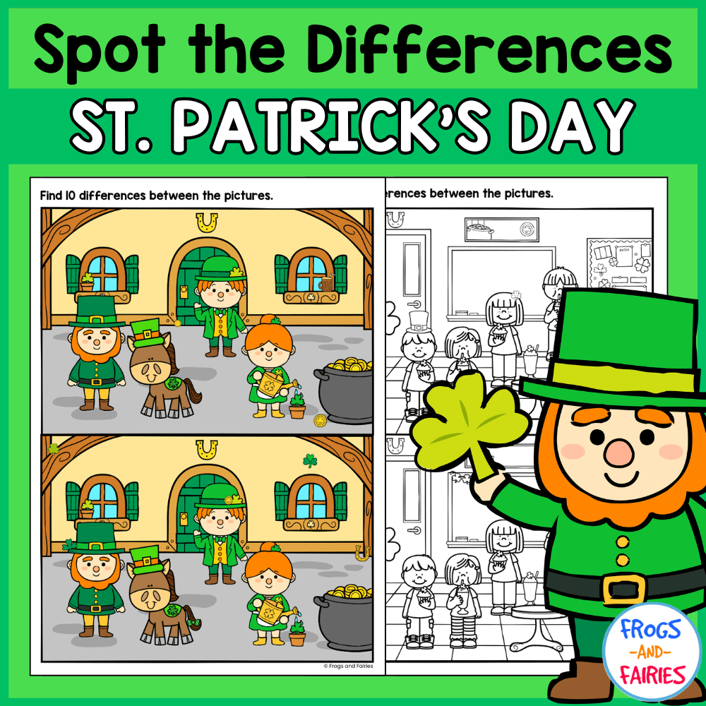 St. Patrick’s Day Spot the Difference Puzzles – A Fun Way to Build ...