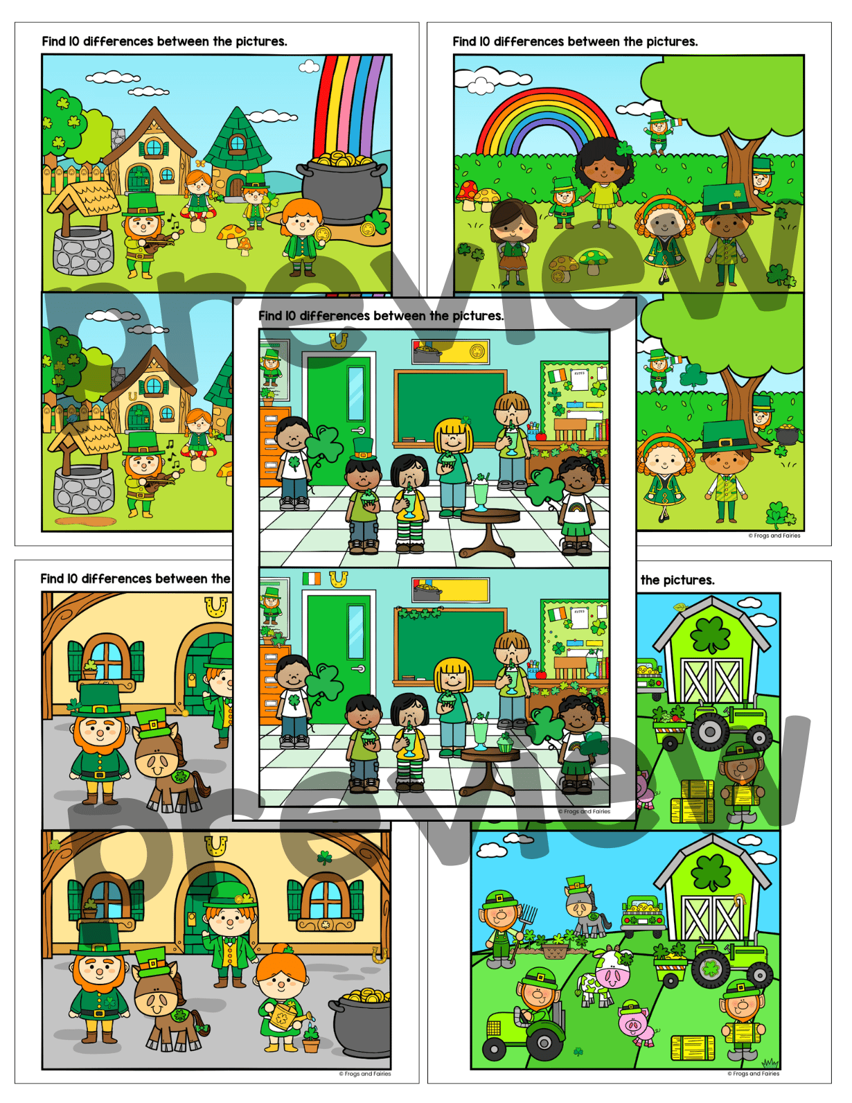 St. Patrick’s Day Spot the Difference Puzzles – A Fun Way to Build ...