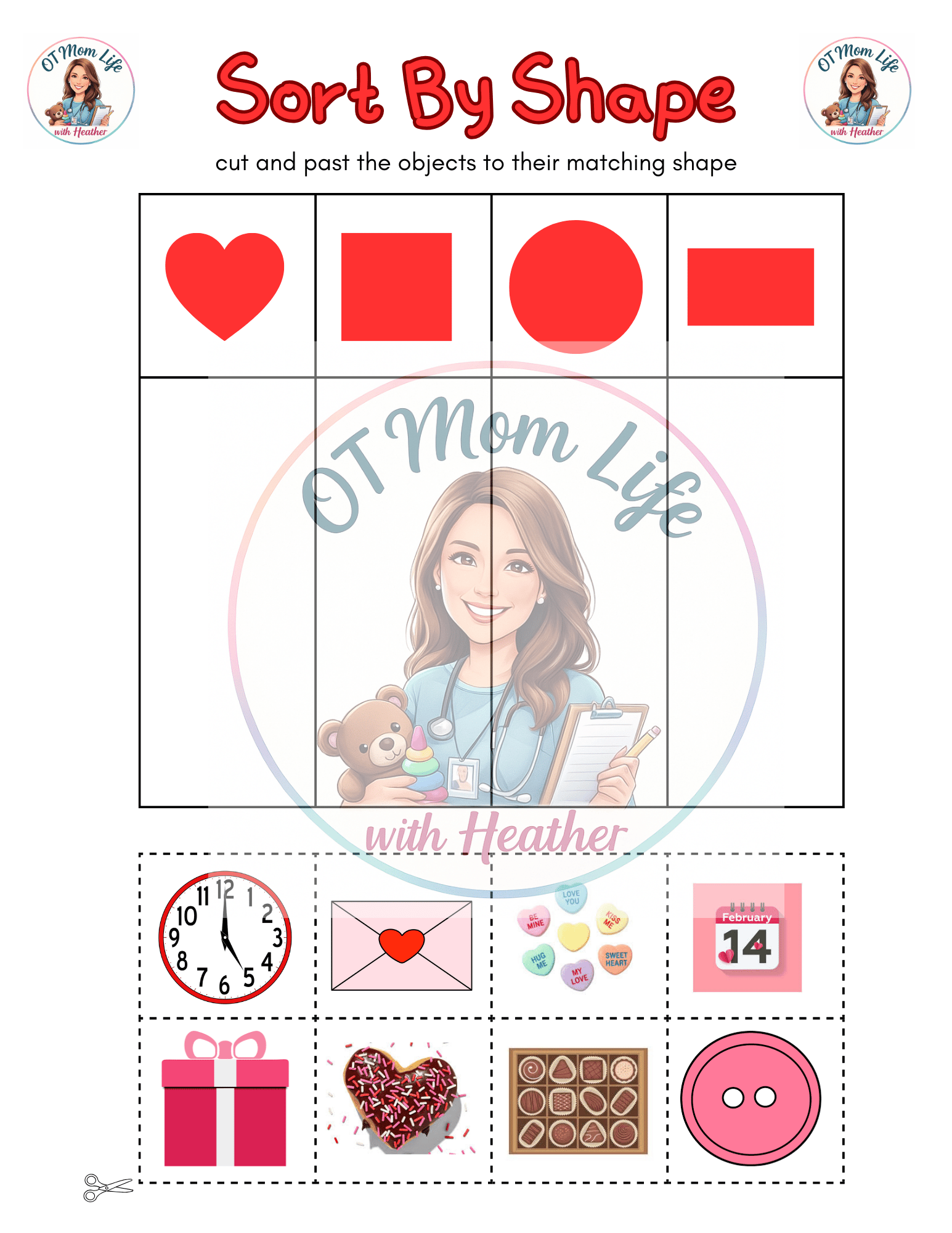 Valentine's Day Cut and Paste Activity Sheet - Payhip