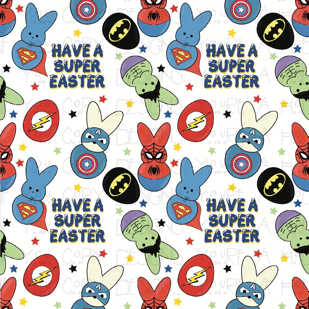 Easter Superhero Bunny Seamless - Payhip