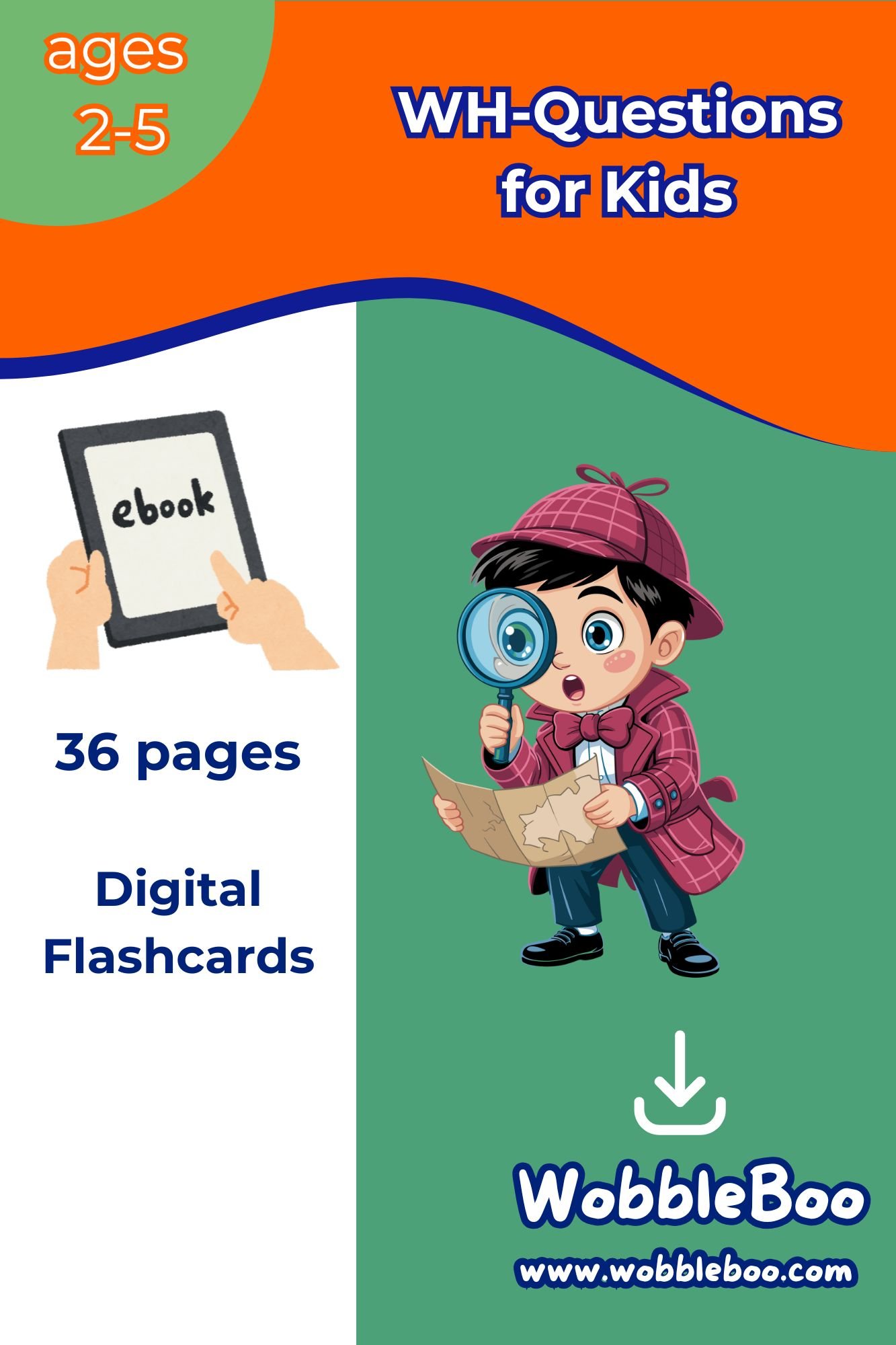 Flashcards: WH-Questions for Kids
