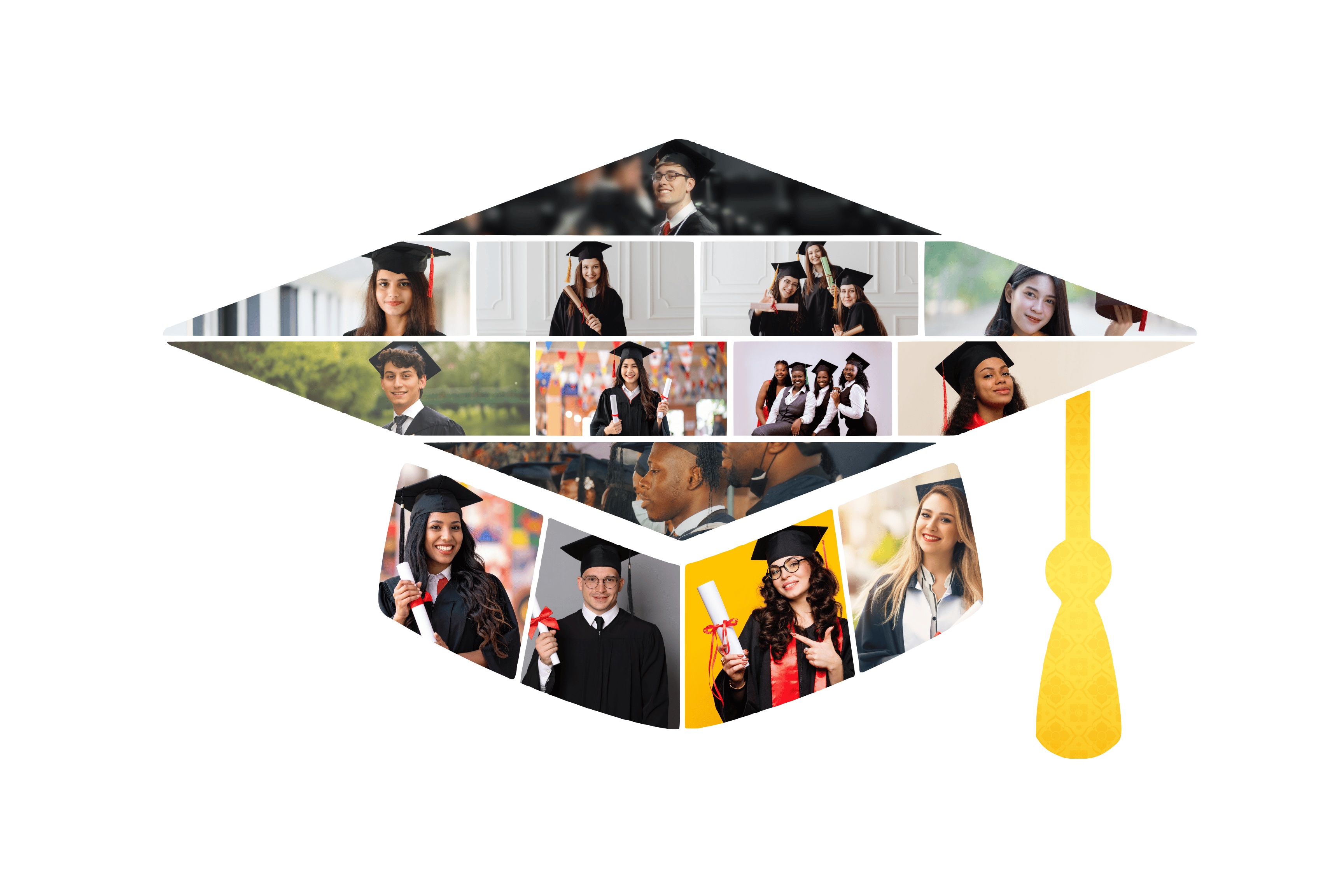Graduation hat style 2 Editable Photo Collage Template – Instant ...
