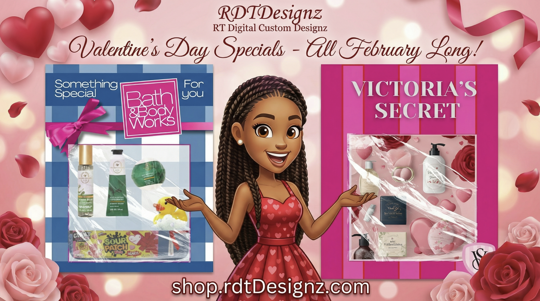 Valentine’s Day Cards - Bath & Body Works & Victoria Secret Templates ...