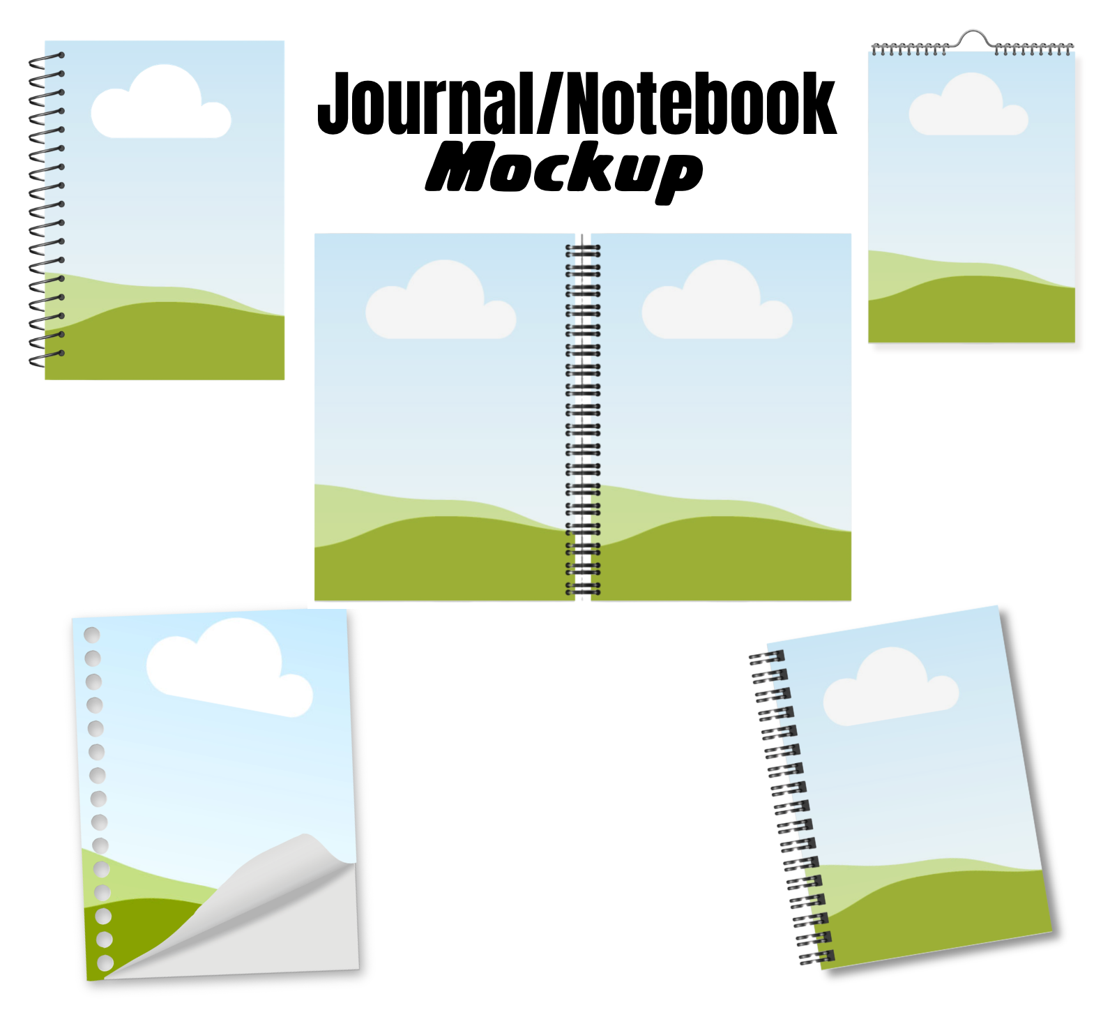 Journal / Notebook Mockup Bundle - Payhip