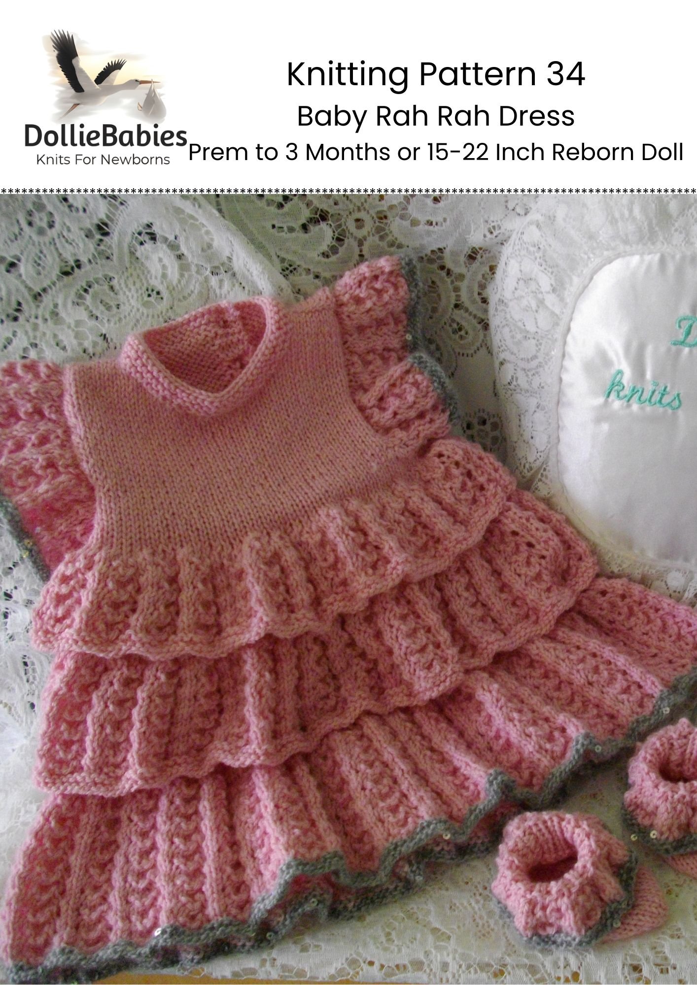 Baby Rah Rah Dress Knitting Pattern (PDF Download) - Payhip