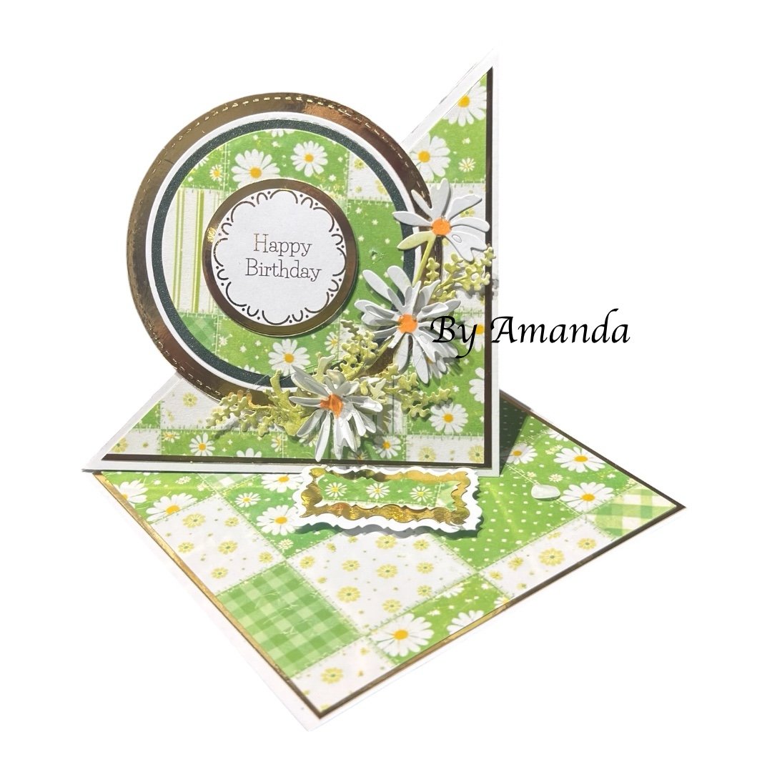 Amanda's side twist easel card project using the Quilted Card ...