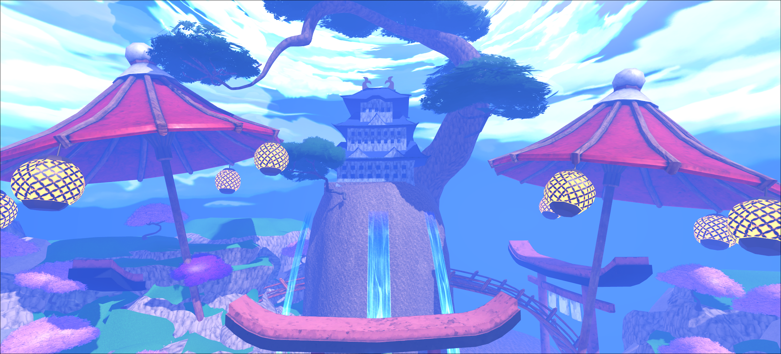 Roblox Stylized Floating Lobby Japanese Pagoda Adventure Map