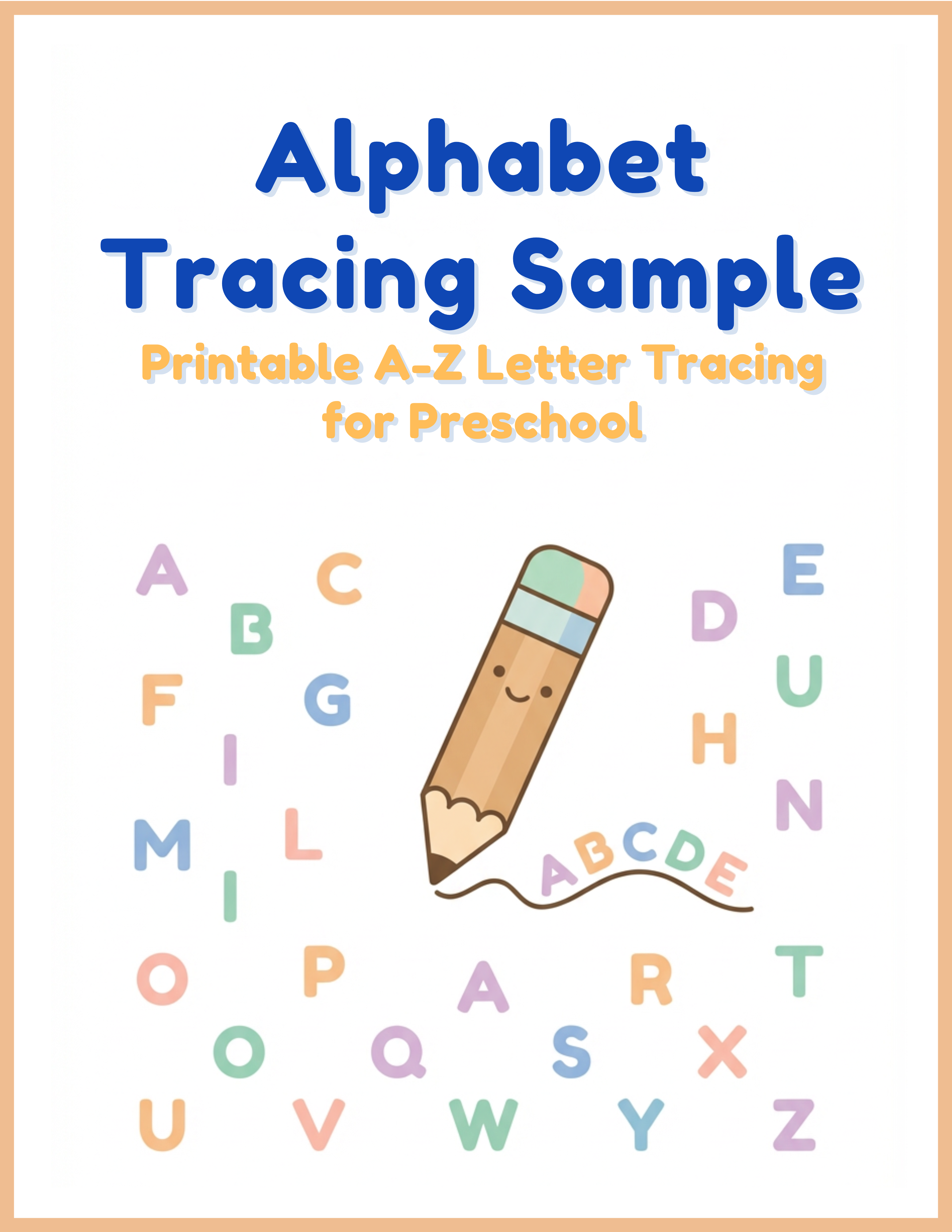 Alphabet Tracing Sample | Printable A-Z Letter Tracing for Preschool ...
