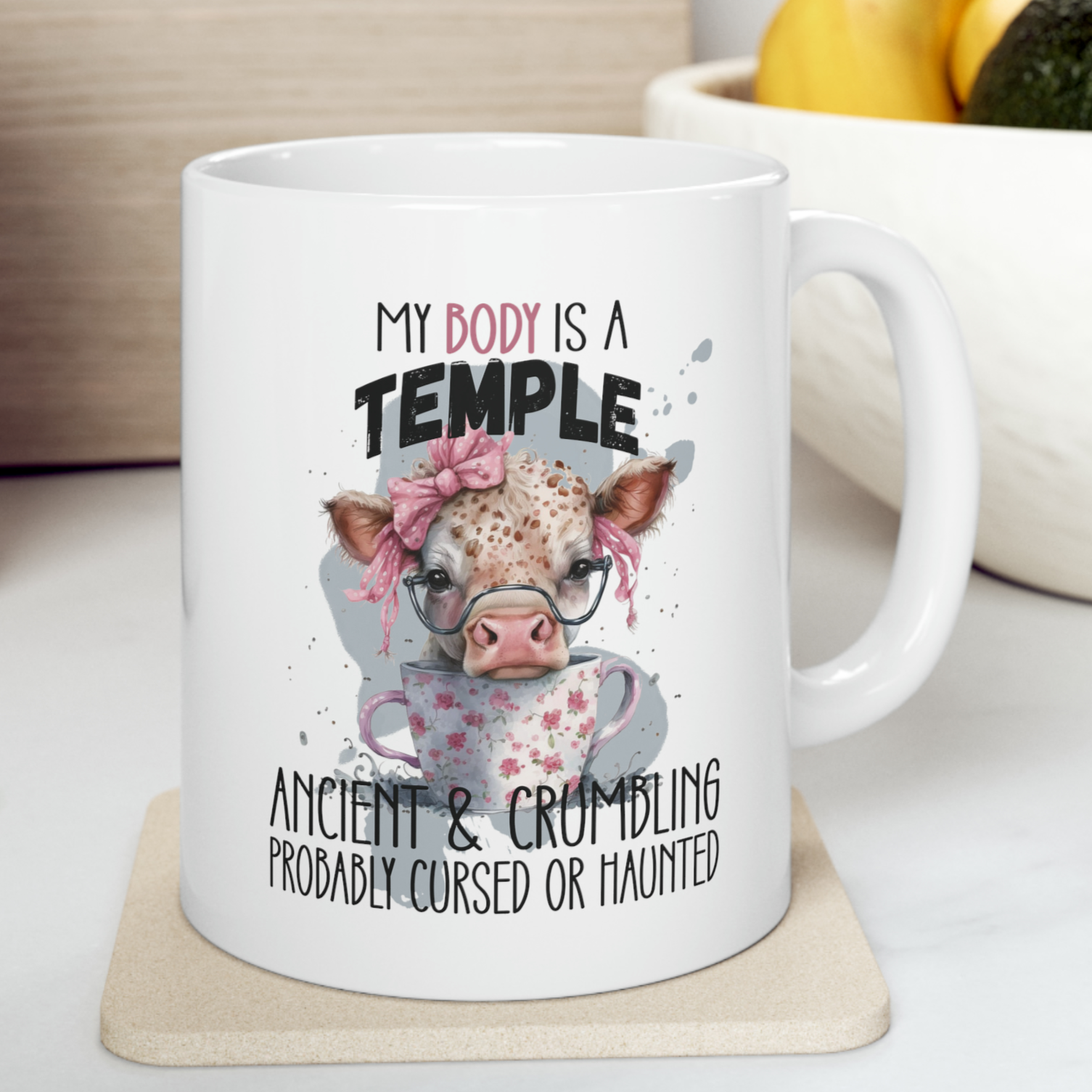 My Body Is A Temple Ancient And Crumbling Funny Sarcastic Coffee Mug ...