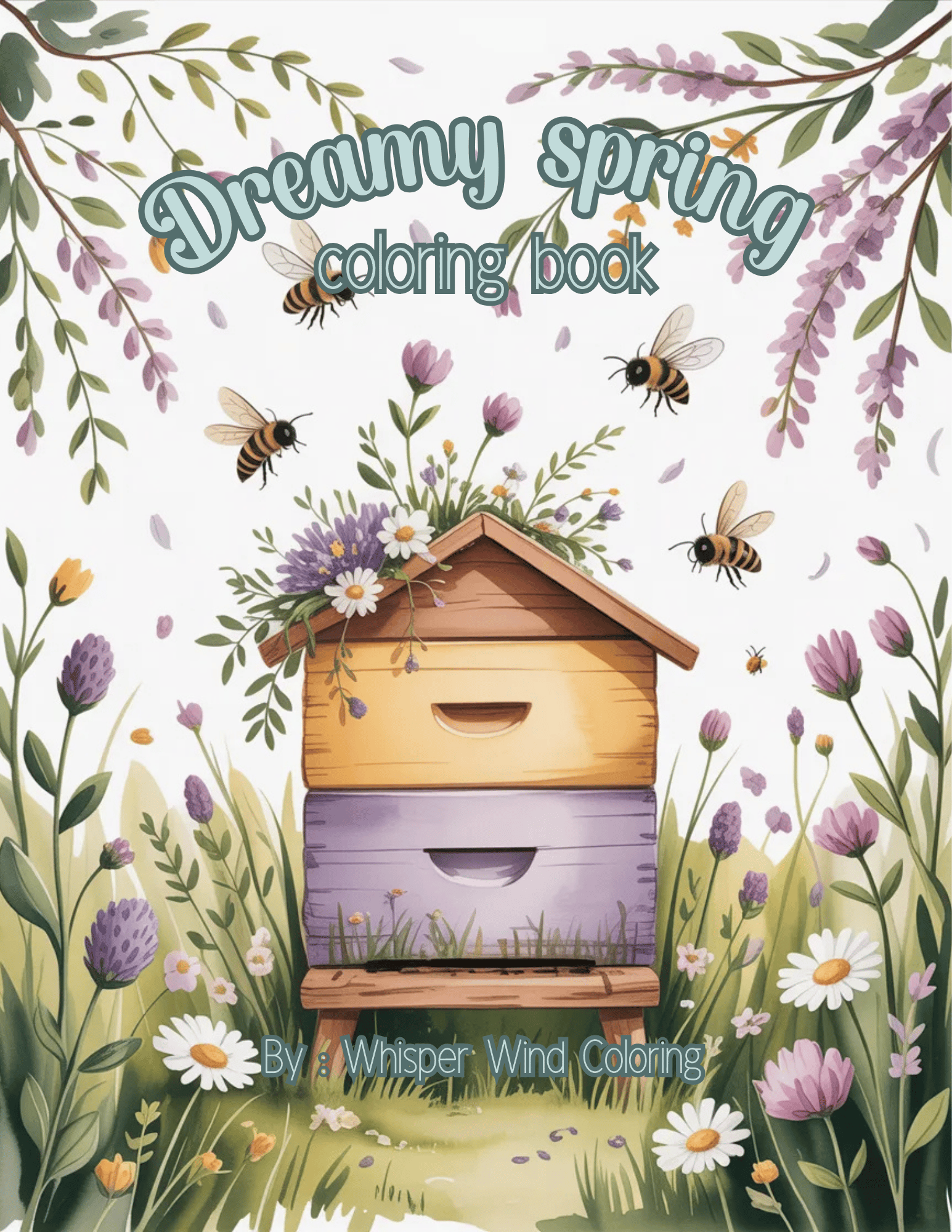 Whimsical Spring Coloring Book: Dreamy florals, birds & spring l ...